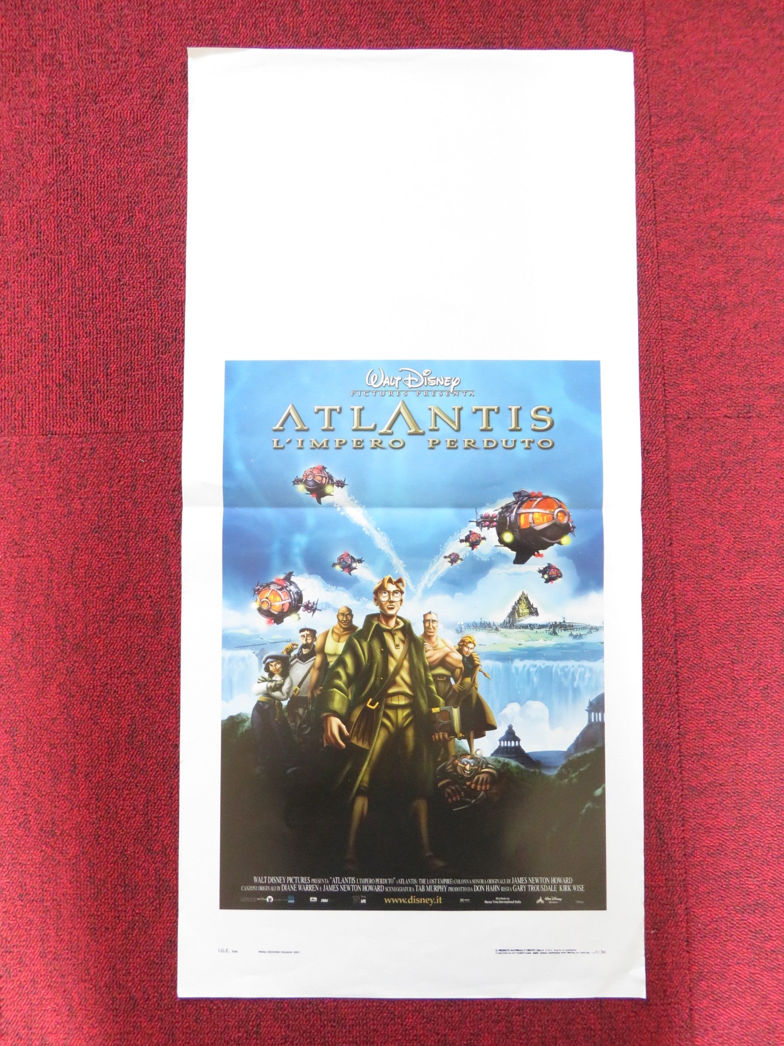 ATLANTIS: THE LOST EMPIRE ITALIAN LOCANDINA POSTER DISNEY COREY BURTON ...