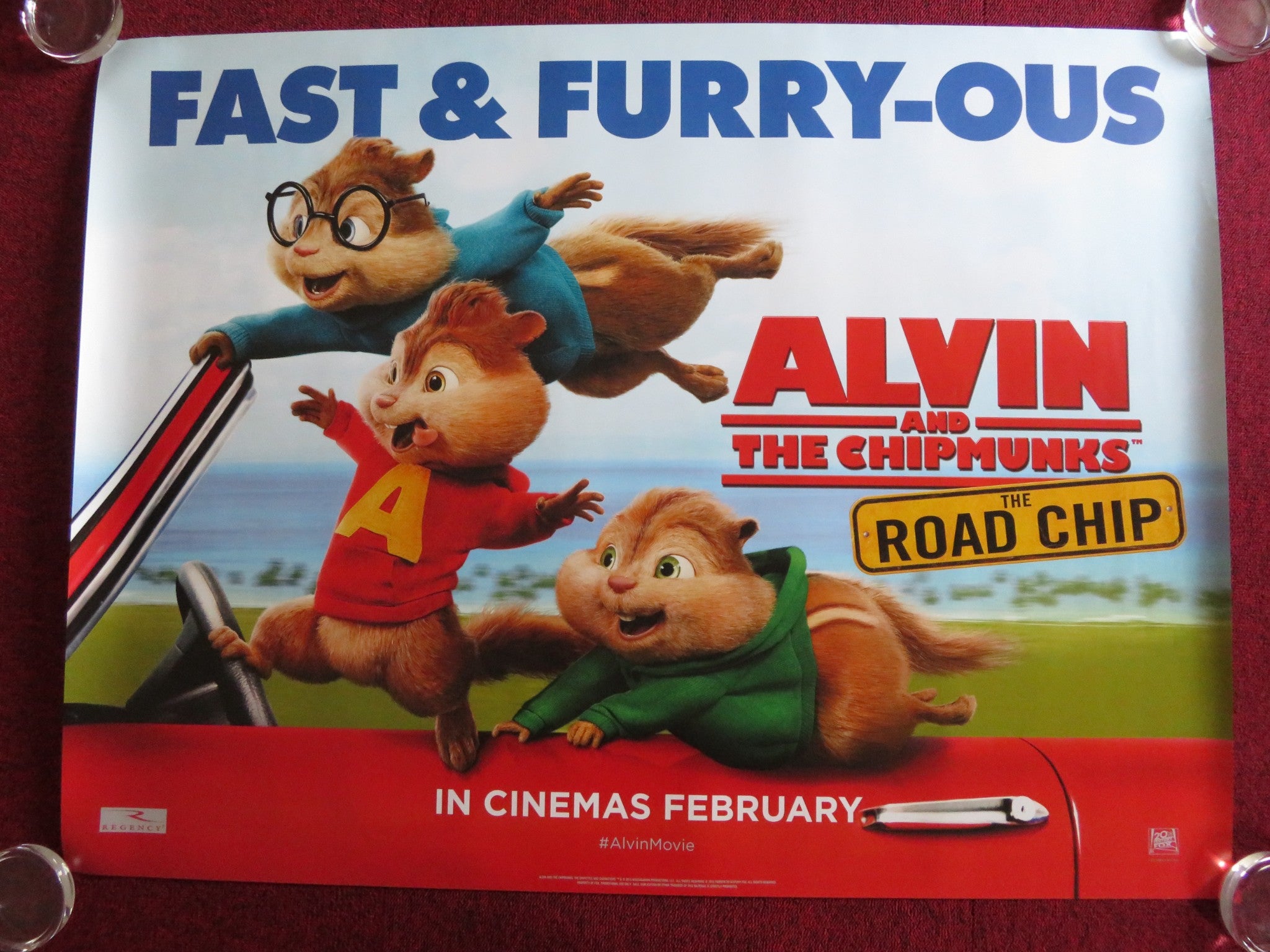 ALVIN AND THE CHIPMUNKS: THE ROAD CHIP UK QUAD (30"x 40") ROLLED POSTE ...