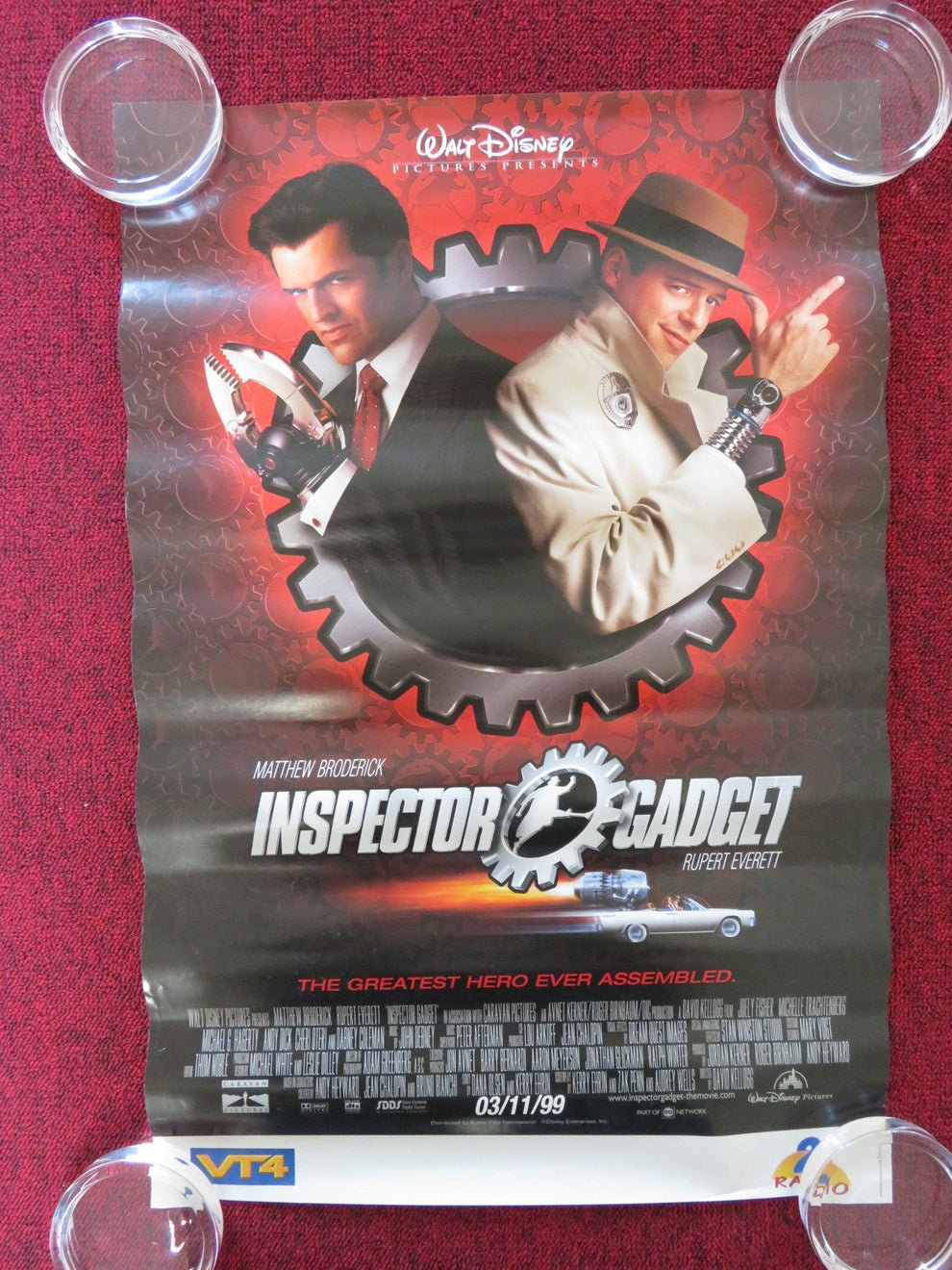 INSPECTOR GADGET VHS VIDEO POSTER DISNEY MATTHEW BRODERICK RUPERT EVER ...