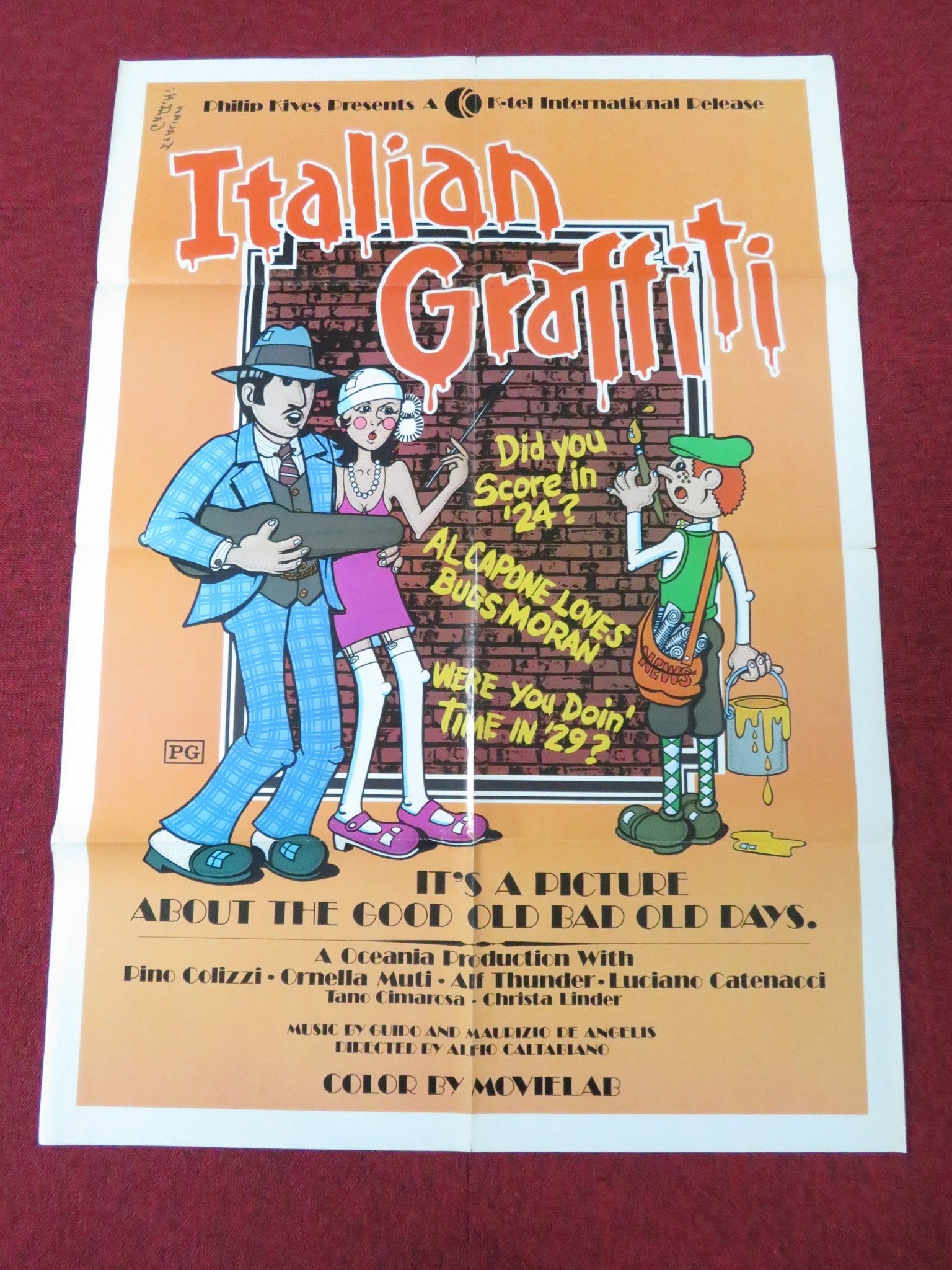 ITALIAN GRAFFITI FOLDED US ONE SHEET POSTER PINO COLIZZI ORNELLA MUTI ...