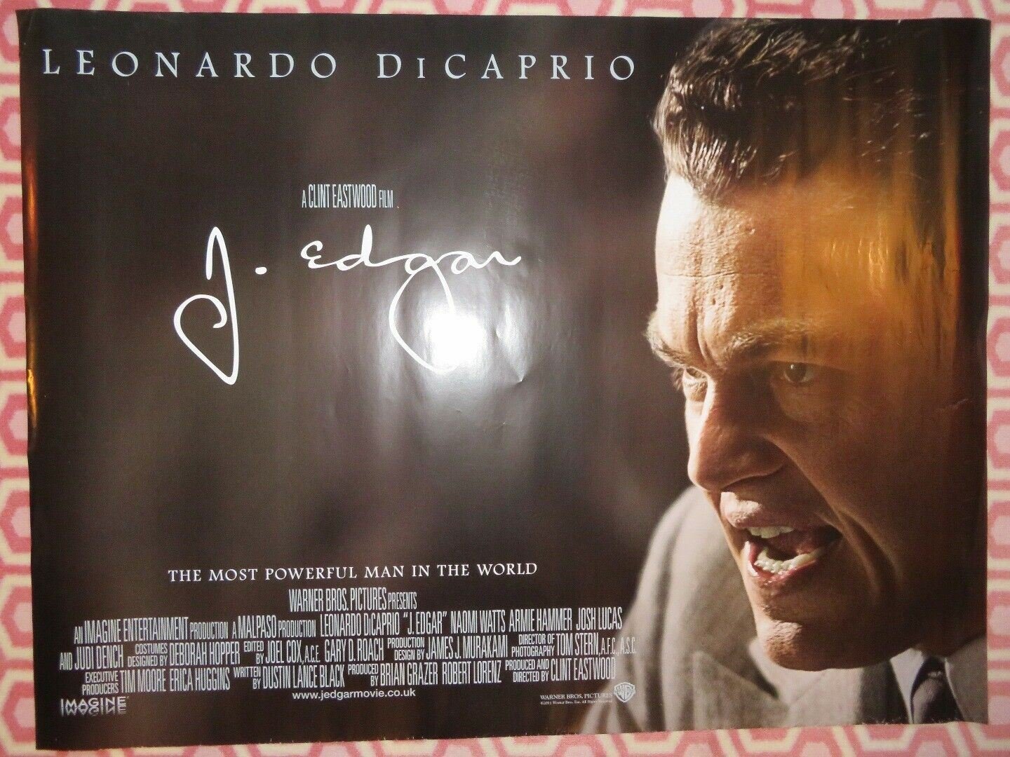 J.EDGAR QUAD (30"x 40") ROLLED POSTER LEONARDO DICAPRIO NAOMI WATTS C ...