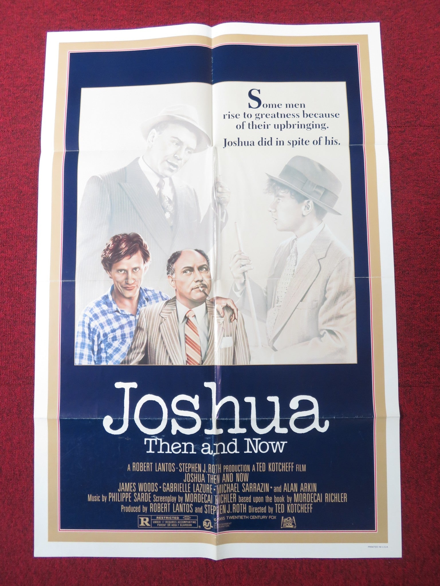 JOSHUA THEN AND NOW FOLDED US ONE SHEET POSTER JAMES WOODS GABRIELLE L ...
