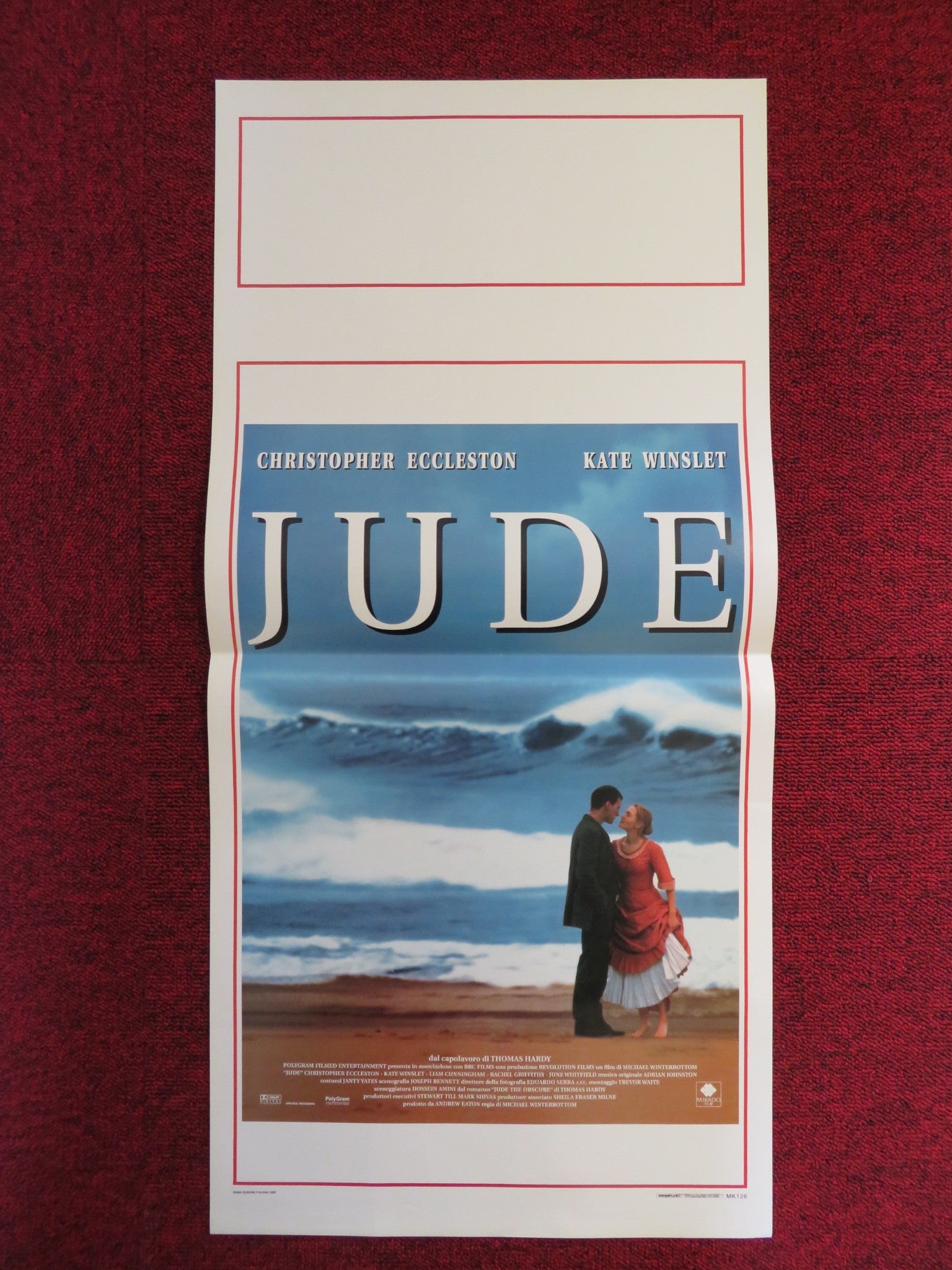 JUDE ITALIAN LOCANDINA POSTER KATE WINSLET CHRISTOPHER ECCLESTON 1996 ...