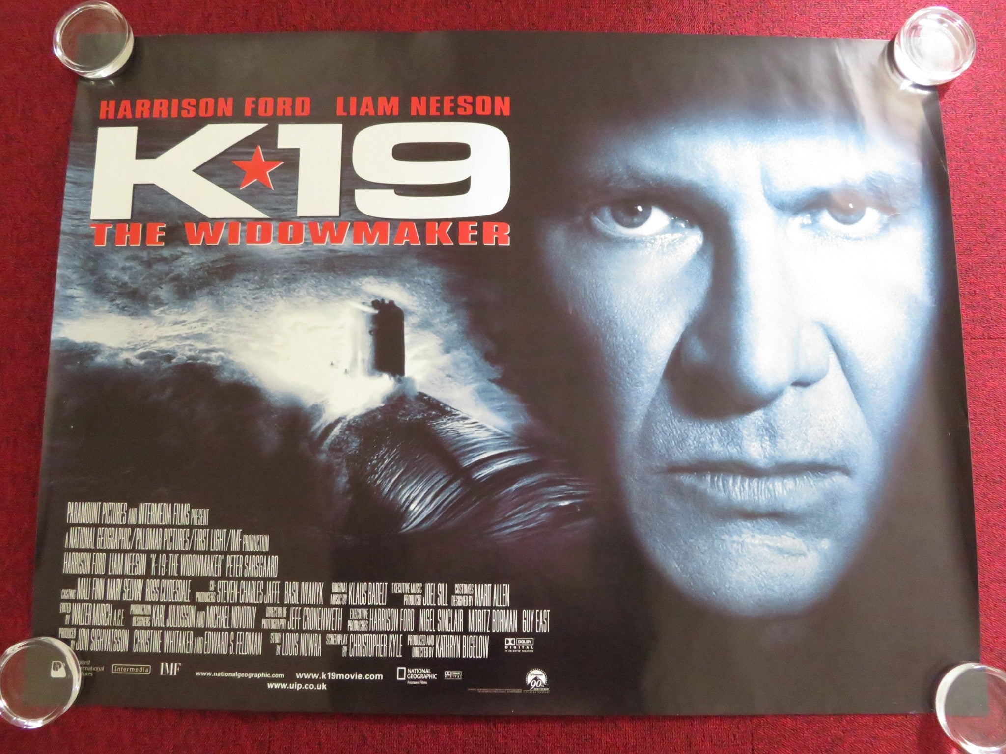 K-19: THE WIDOWMAKER UK QUAD (30"x 40") ROLLED POSTER HARRISON FORD NE ...