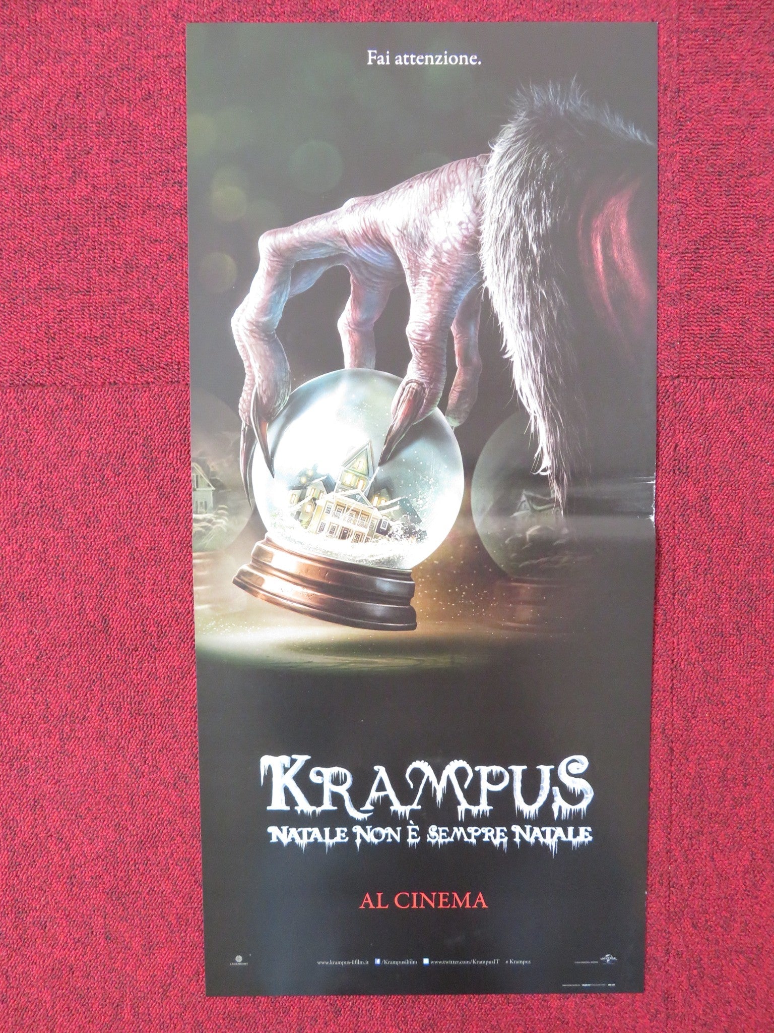 KRAMPUS ITALIAN LOCANDINA POSTER EMJAY ANTHONY ADAM SCOTT 2015 ...
