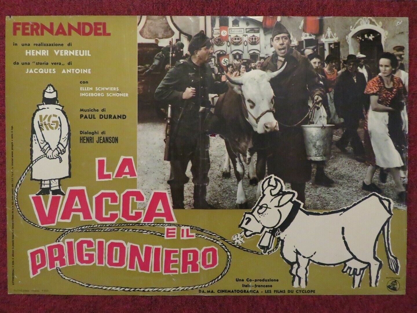 LA VACCA E IL PRIGIONIERO / THE COW AND I ITALIAN FOTOBUSTA POSTER 195 ...