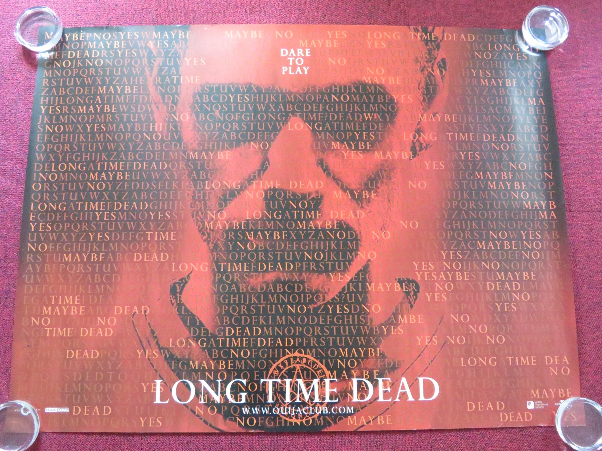 LONG TIME DEAD - B UK QUAD (30"x 40") ROLLED POSTER JOE ABSOLOM L. BEL ...