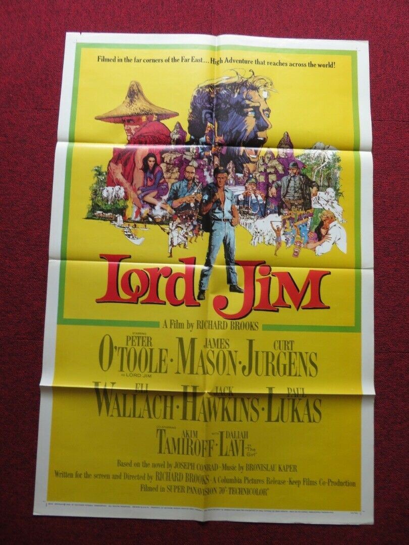 LORD JIM FOLDED US ONE SHEET POSTER PETER O'TOOLE JAMES MASON 1965 ...