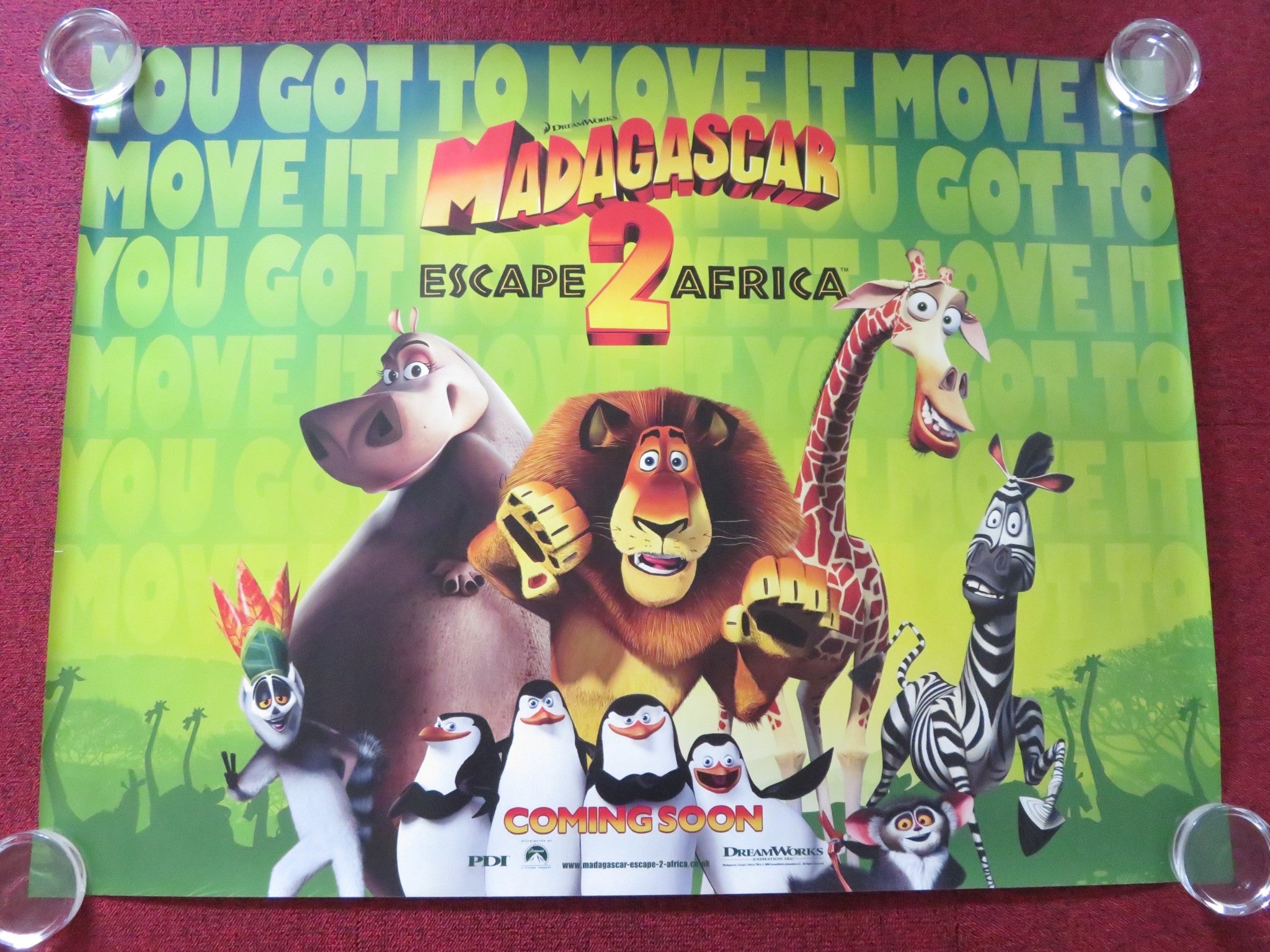 MADAGASCAR: ESCAPE 2 AFRICA - A UK QUAD ROLLED POSTER BEN STILLER C. R ...