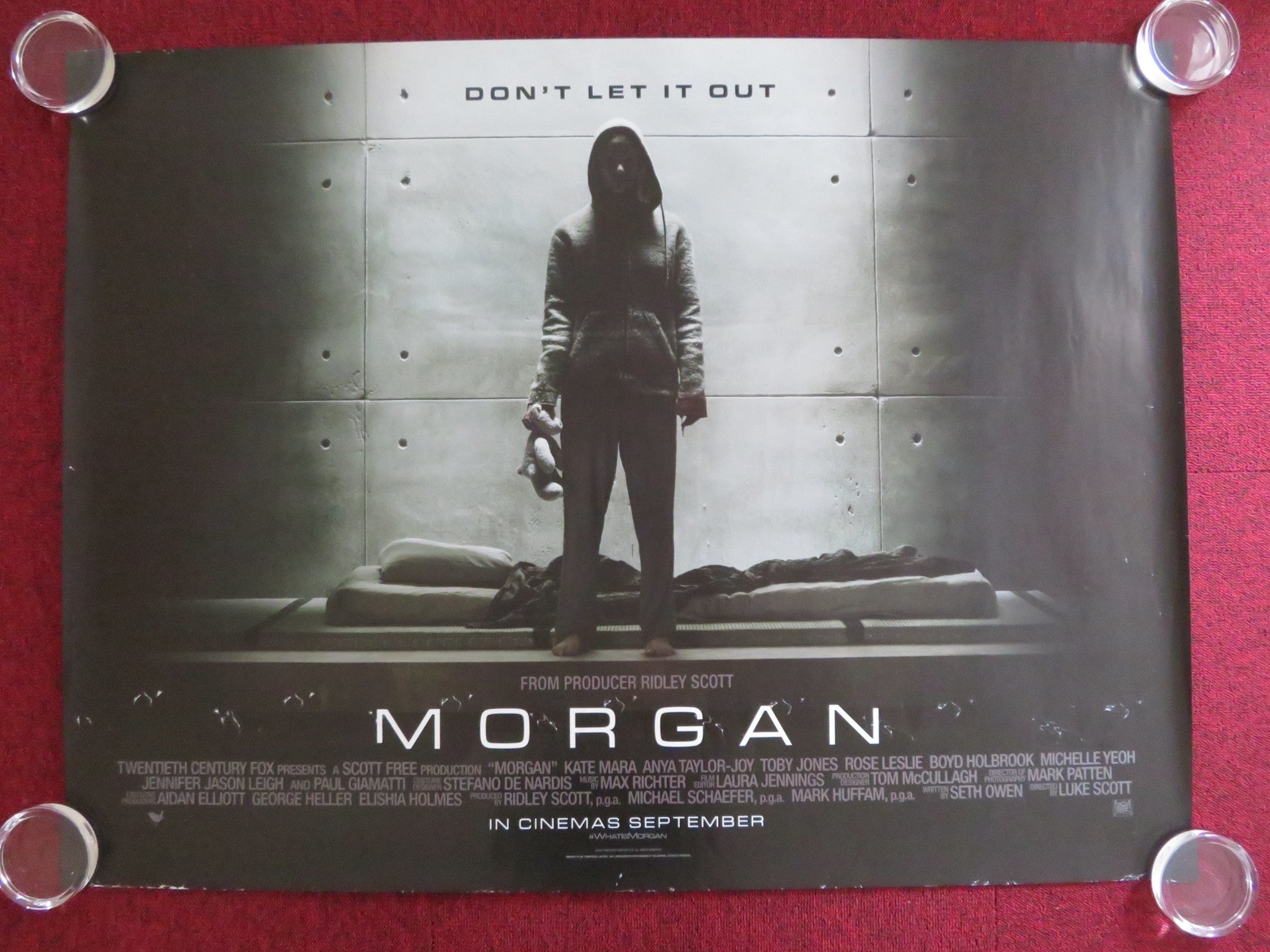 MORGAN UK QUAD (30"x 40") ROLLED POSTER ANYA TAYLOR-JOY KATE MARA 2016 ...