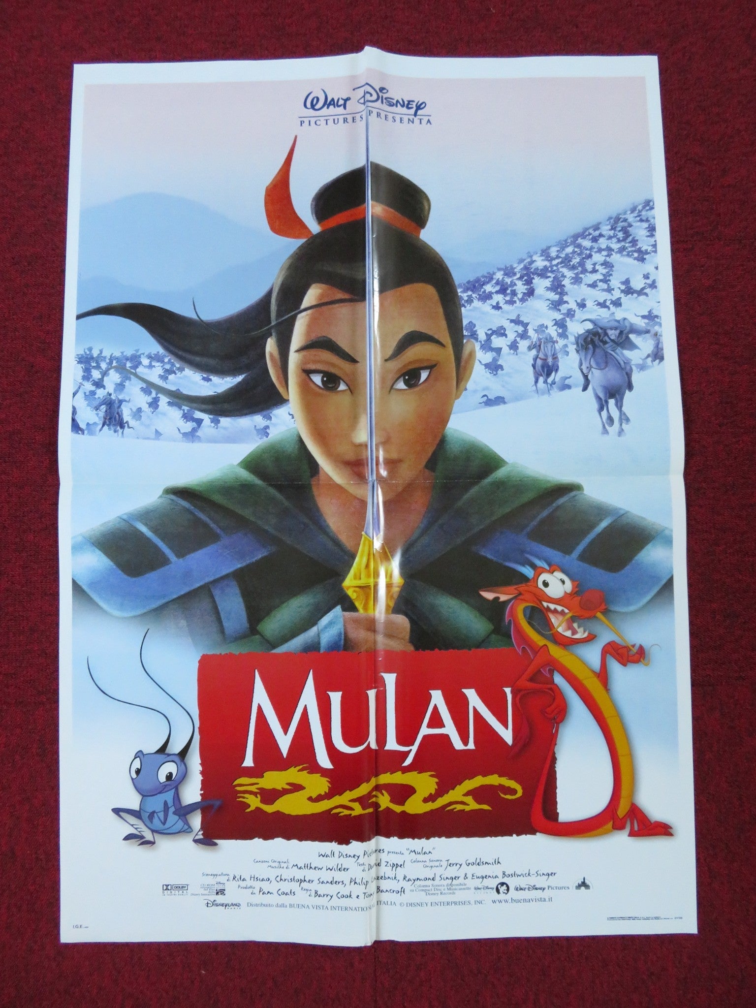 MULAN ITALIAN FOGLIO POSTER DISNEY MIGUEL FERRER 1998 – Rendezvous Cinema