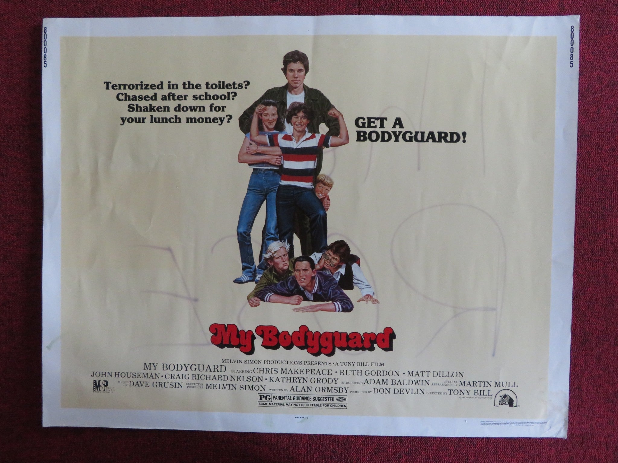 MY BODYGUARD US HALF SHEET (22"x 28") POSTER CHRIS MAKEPEACE MATT DILL ...