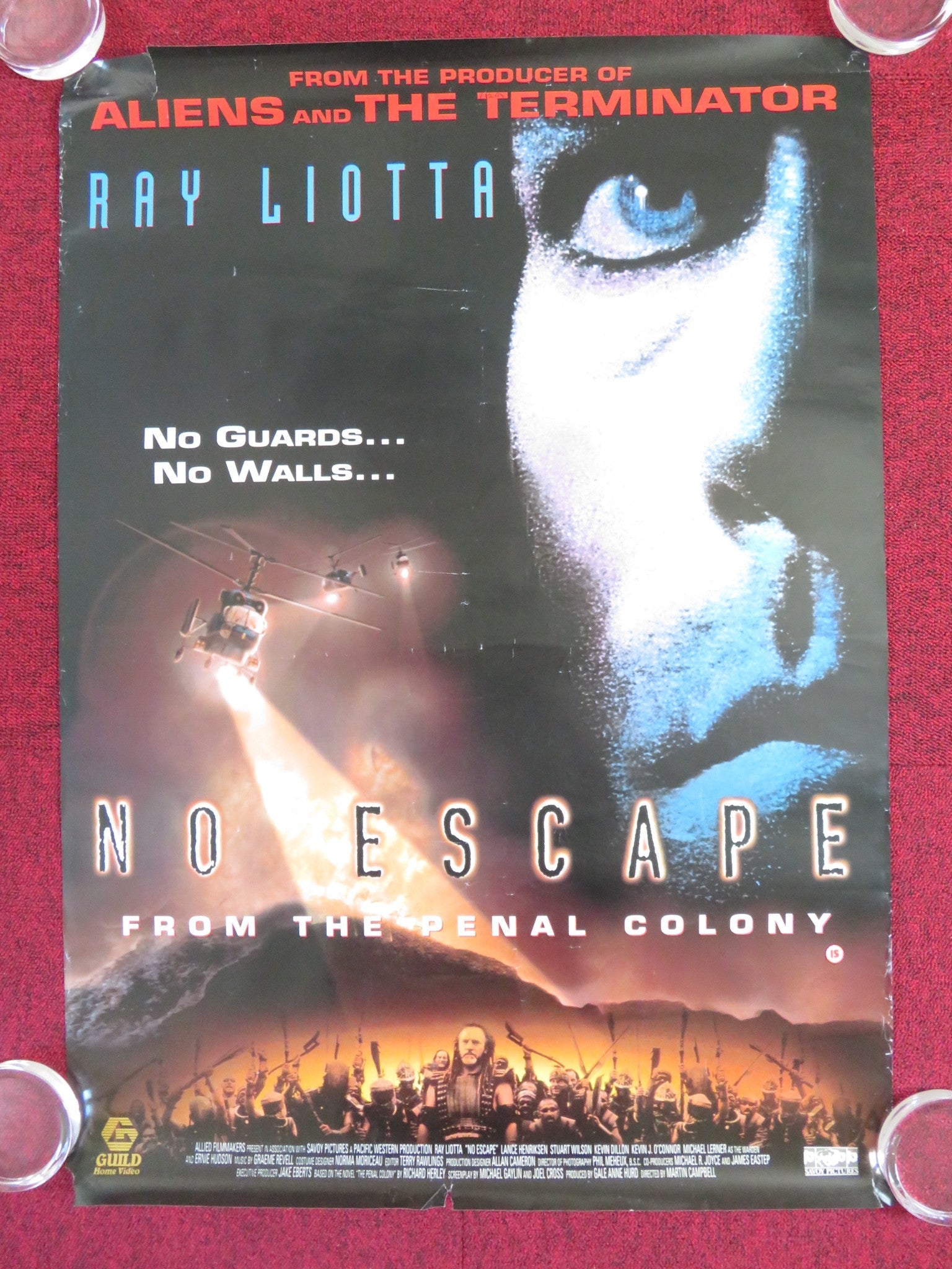 NO ESCAPE VHS VIDEO POSTER ROLLED RAY LIOTTA LANCE HENRIKSEN 1994 ...