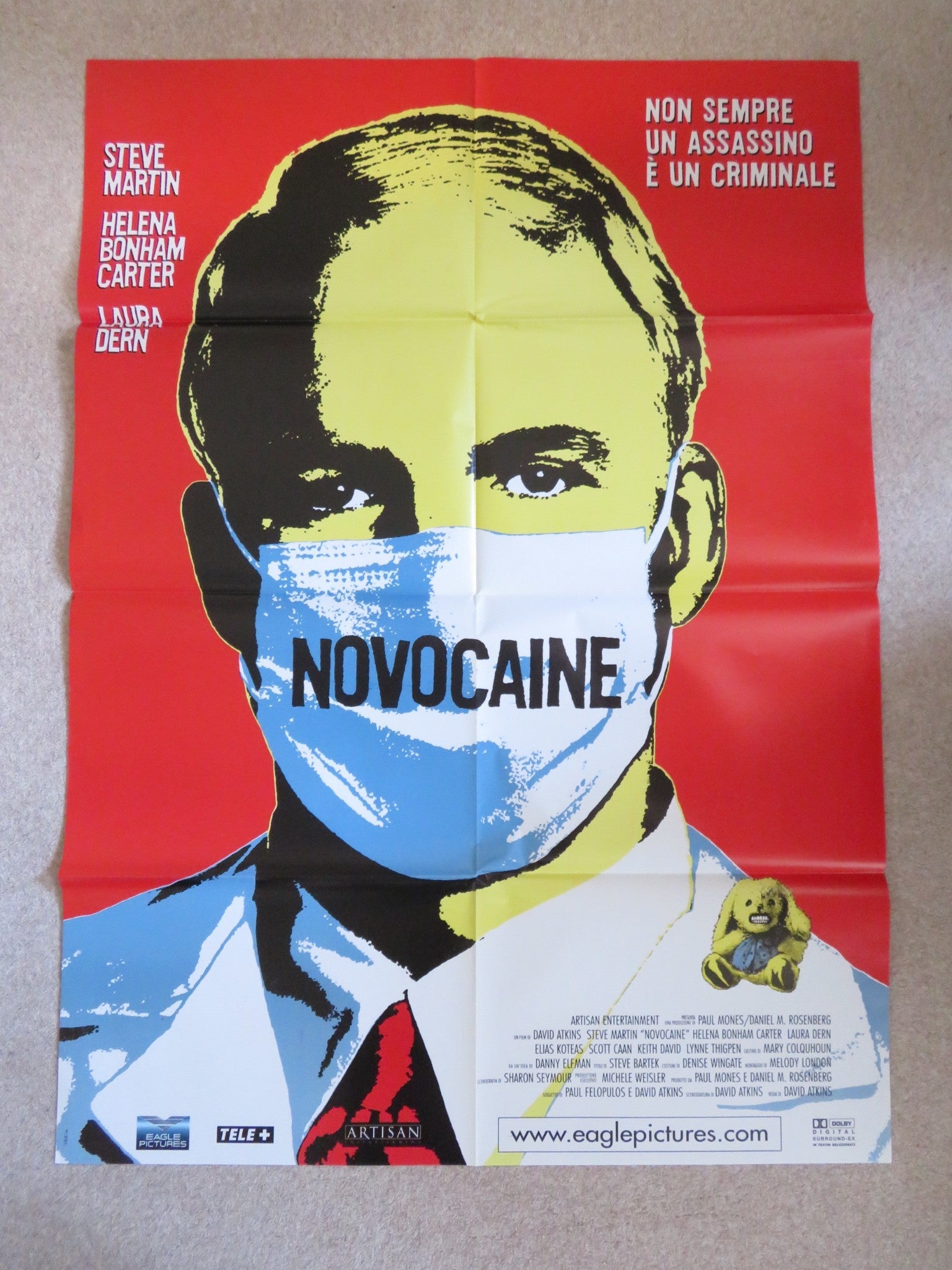 NOVACAINE ITALIAN 2 FOGLIO POSTER STEVE MARTIN HELENA BONHAM CARTER 20 ...