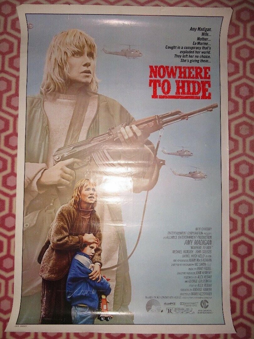 NOWHERE TO HIDE US ONE SHEET ROLLED POSTER AMY MADIGAN 1987 ...