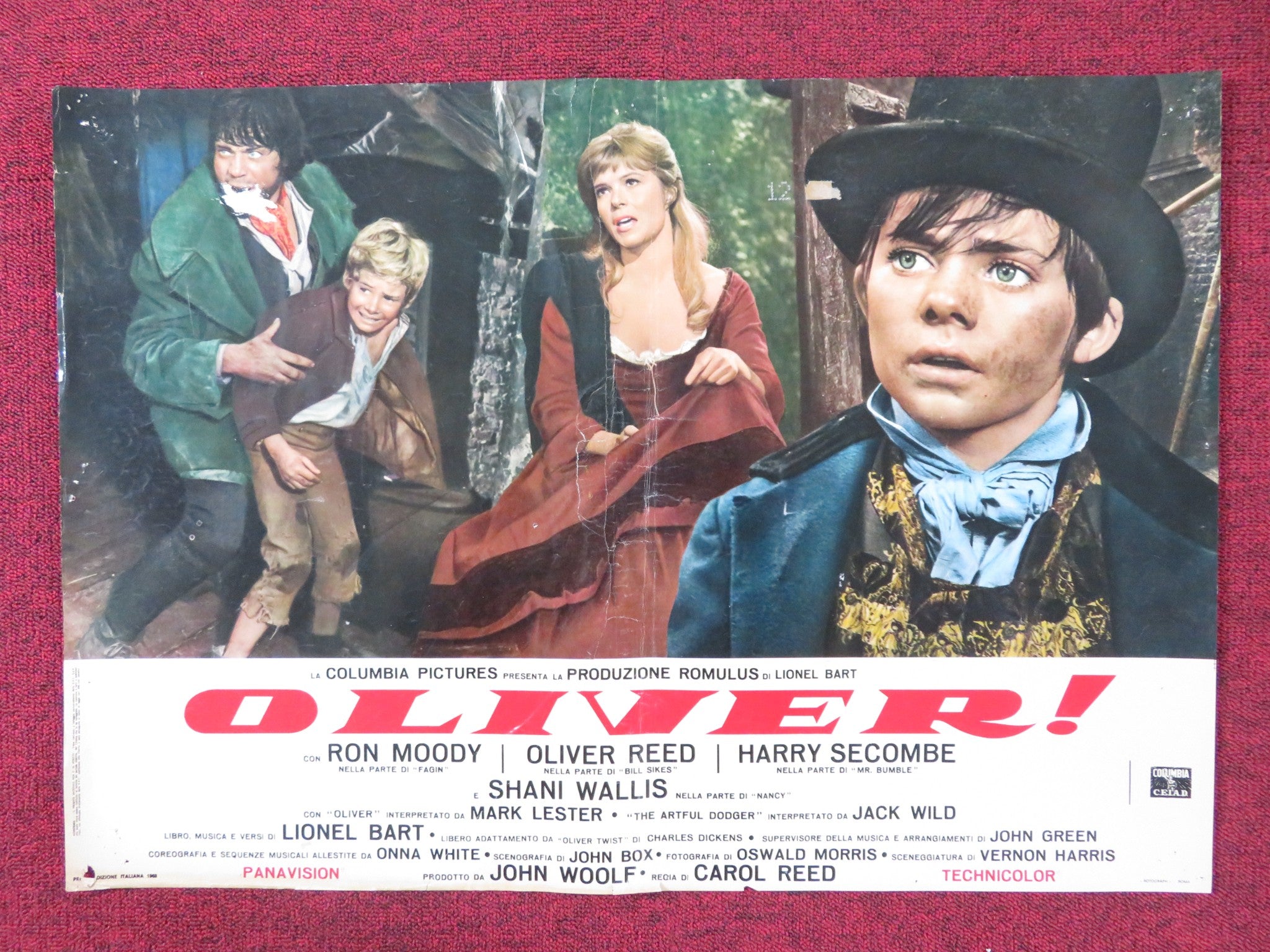 OLIVER! - A ITALIAN FOTOBUSTA POSTER OLIVER REED RON MOODY HARRY SECOM ...