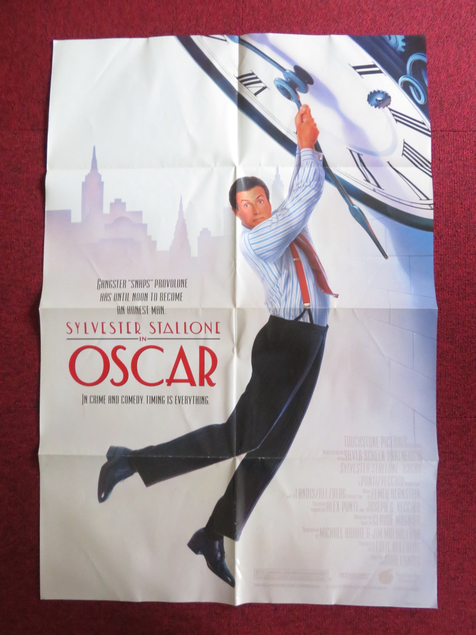OSCAR FOLDED US ONE SHEET POSTER SYLVESTER STALLONE PETER RIEGERT 1991 ...