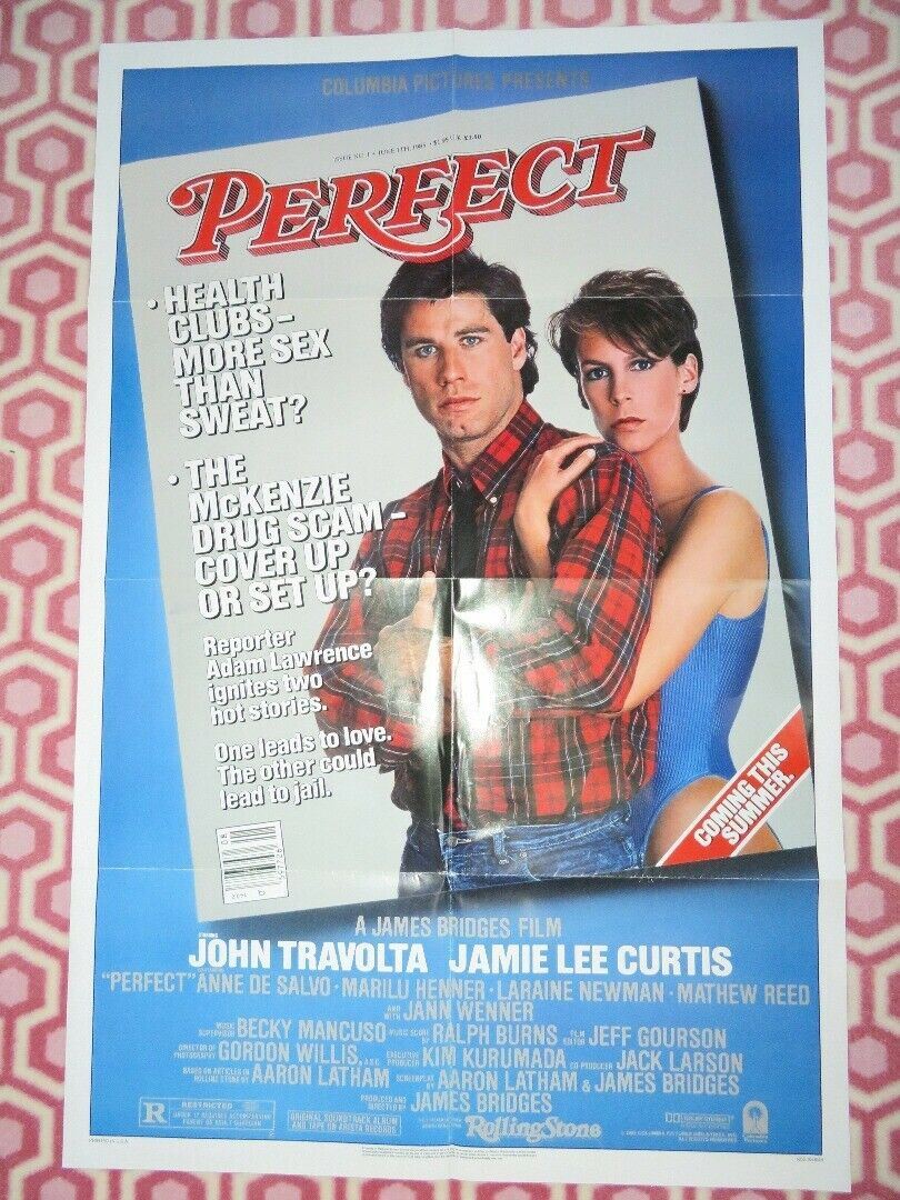 PERFECT US ONE SHEET POSTER JOHN TRAVOLTA JAMIE LEE CURTIS 1985 ...