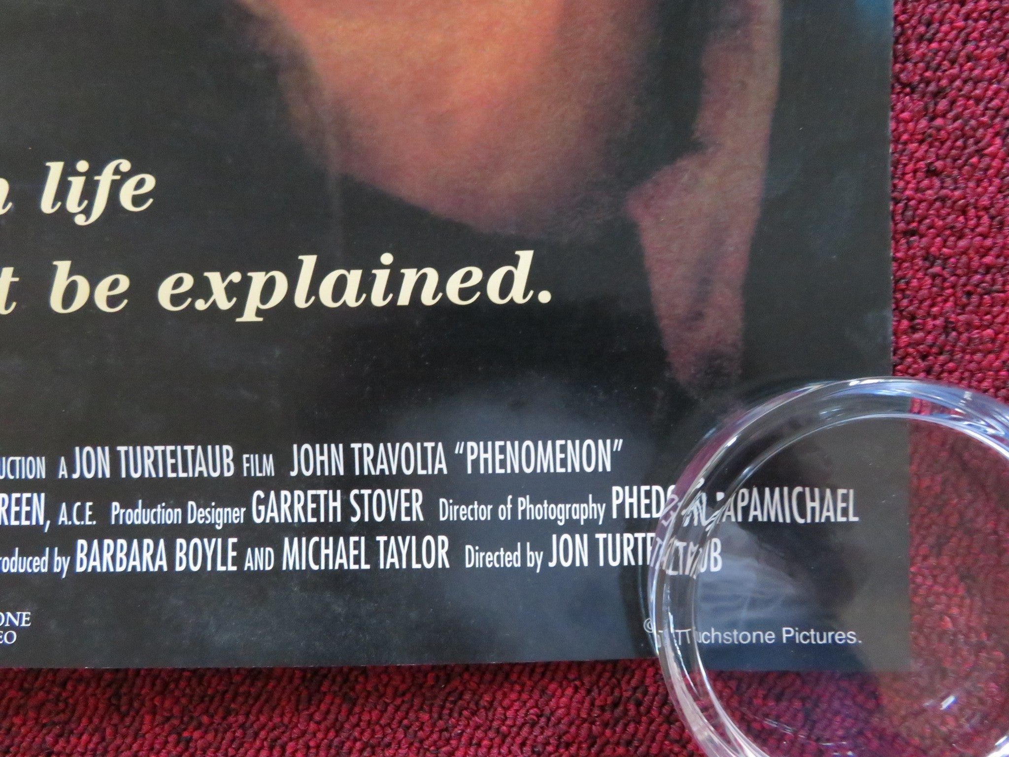PHENOMENON VHS VIDEO POSTER JOHN TRAVOLTA ROBERT DUVALL 1996 ...