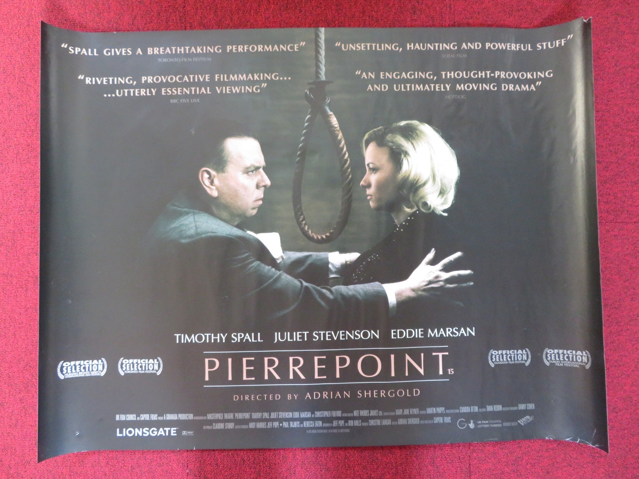 PIERREPOINT: THE LAST HANGMAN QUAD (30"x 40") ROLLED POSTER TIMOTHY SP ...