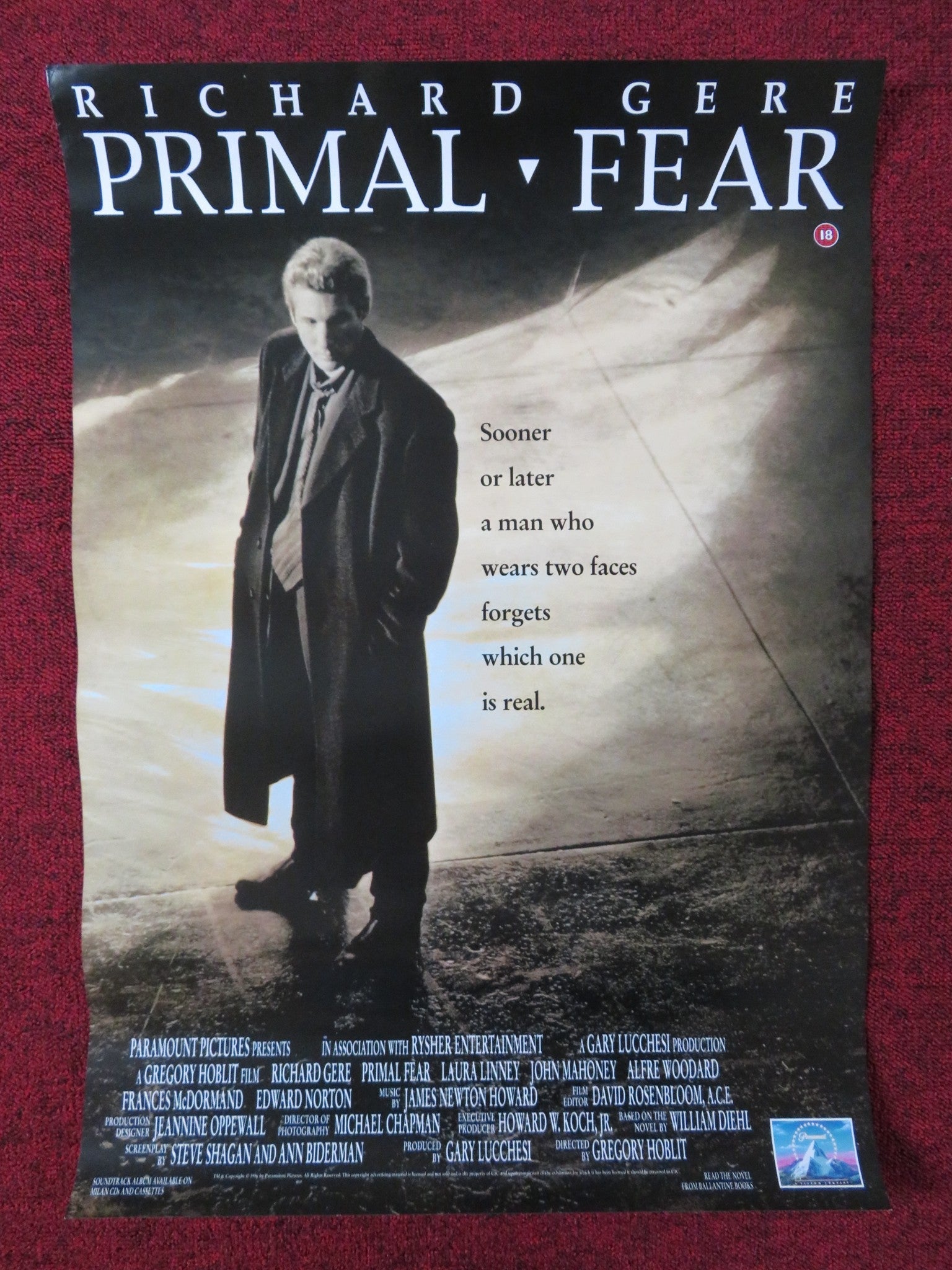 PRIMAL FEAR VHS POSTER RICHARD GERE LAURA LINNEY 1996 – Rendezvous Cinema