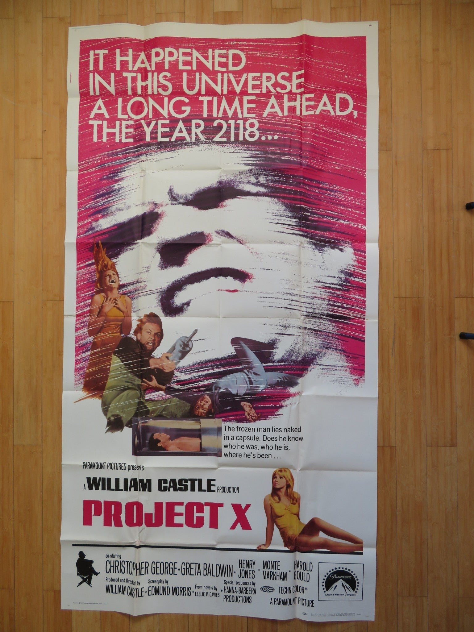 PROJECT X US 3 SHEET POSTER CHRISTOPHER GEORGE GRETA BALDWIN 1968 ...