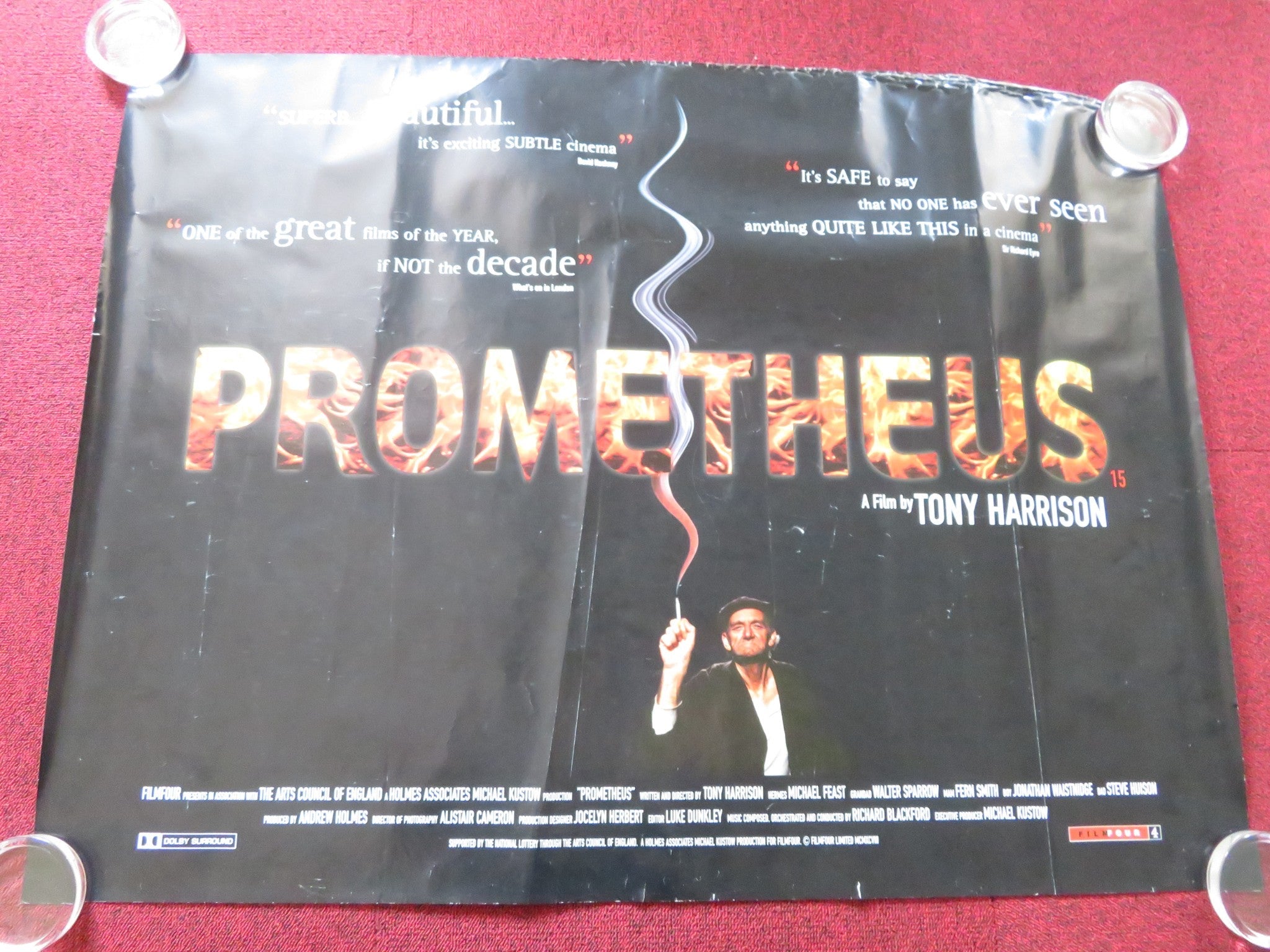 PROMETHEUS UK QUAD (30"x 40") ROLLED POSTER MICHAEL FEAST WALTER SPARR ...
