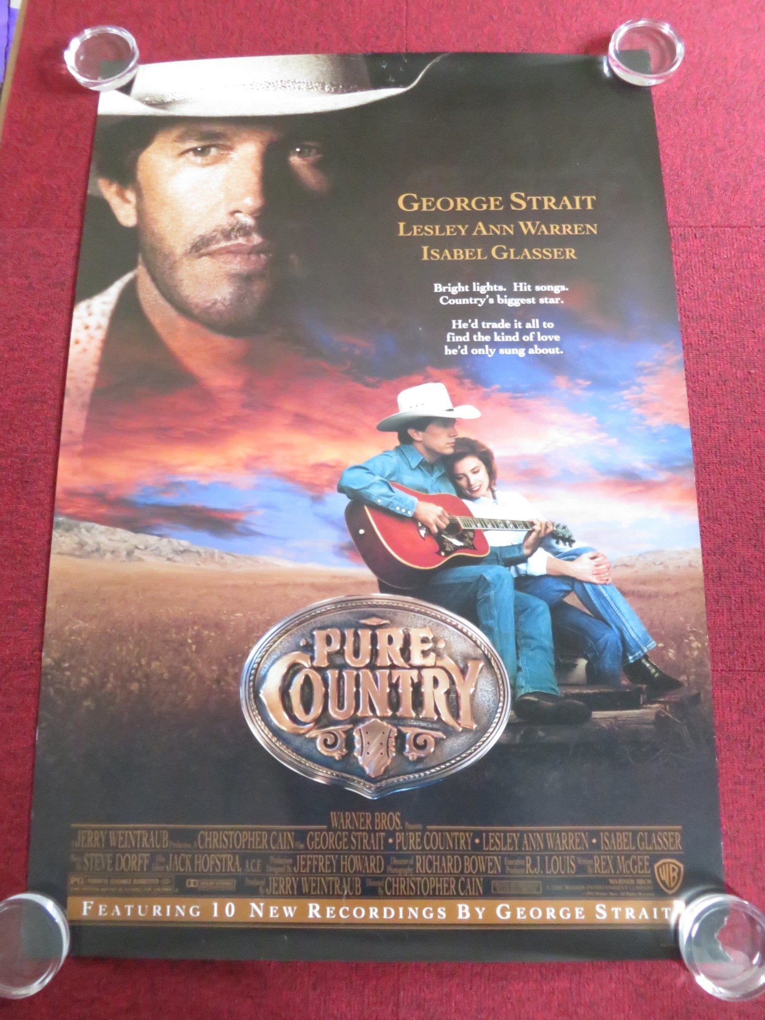PURE COUNTRY US ONE SHEET ROLLED POSTER GEORGE STRAIT LESLEY ANN WARRE ...