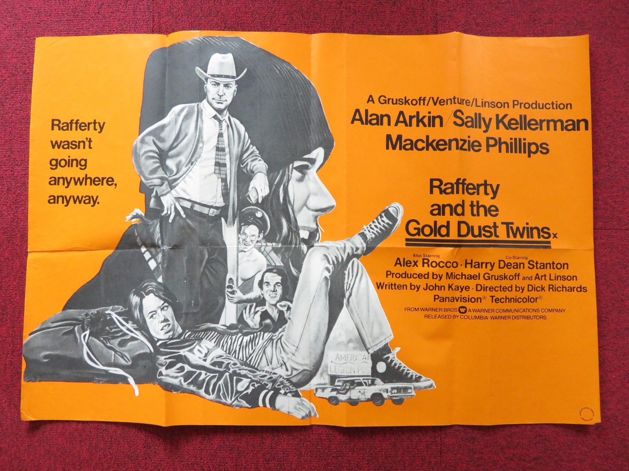 RAFFERTY AND THE GOLD DUST TWINS UK QUAD POSTER FOLDED ALAN ARKIN S. K ...
