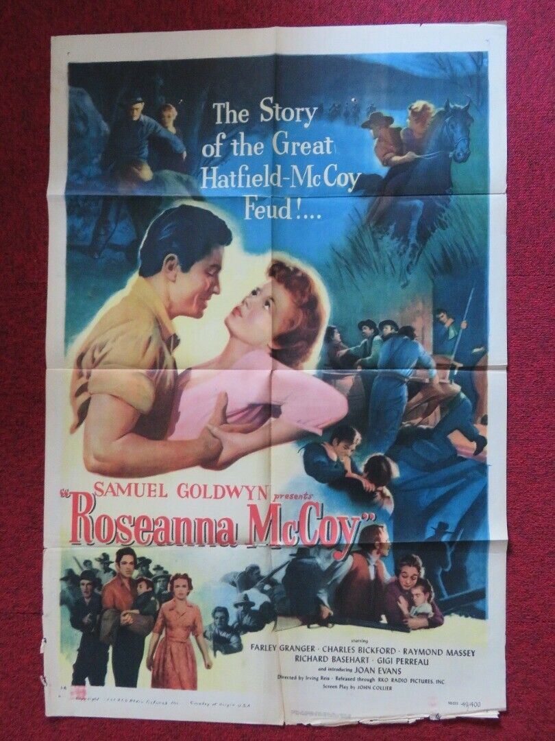 ROSEANNA MCCOY FOLDED US ONE SHEET POSTER FARLEY GRANGER 1949 ...