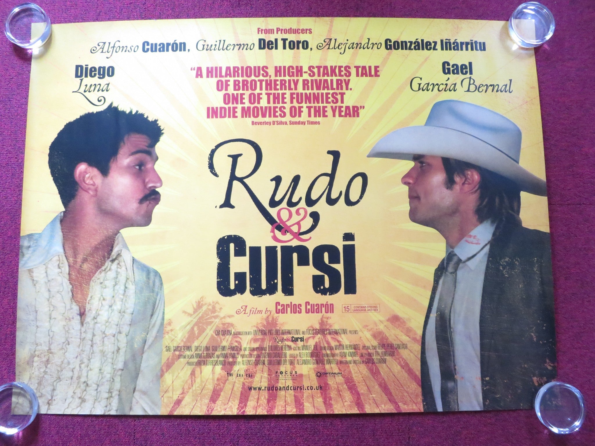 RUDO Y CURSI UK QUAD (30"x 40") ROLLED POSTER GAEL GARCIA BERNAL DIEGO ...