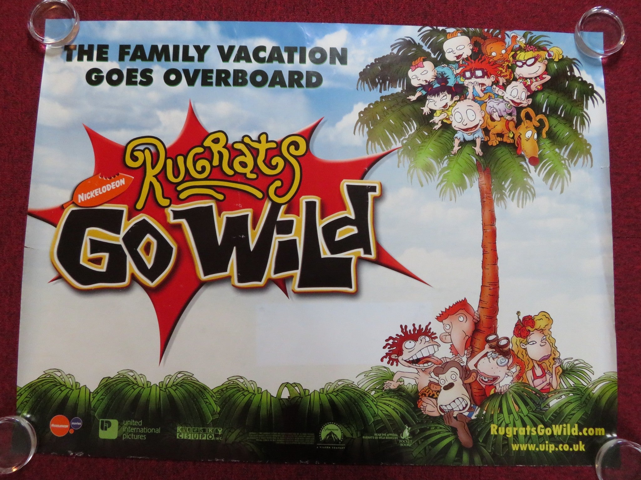 RUGRATS GO WILD UK QUAD (30"x 40") ROLLED POSTER NANCY CARTWRIGHT TIM ...