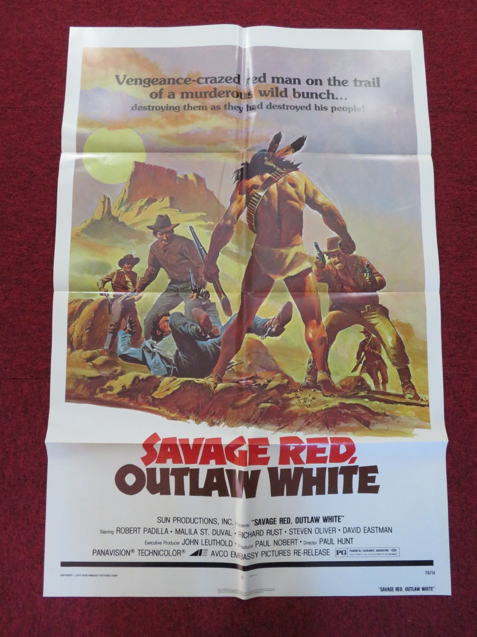 SAVAGE RED, OUTLAW WHITE FOLDED US ONE SHEET POSTER ROBERT PADILLA 197 ...