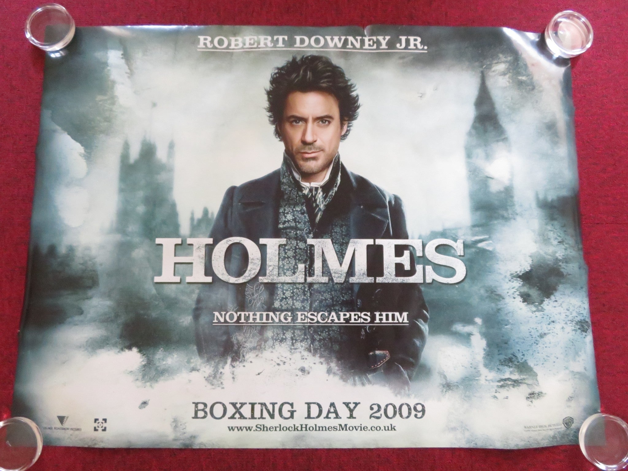 SHERLOCK HOLMES UK QUAD ROLLED POSTER ROBERT DOWNEY JR. JUDE LAW 2009 ...