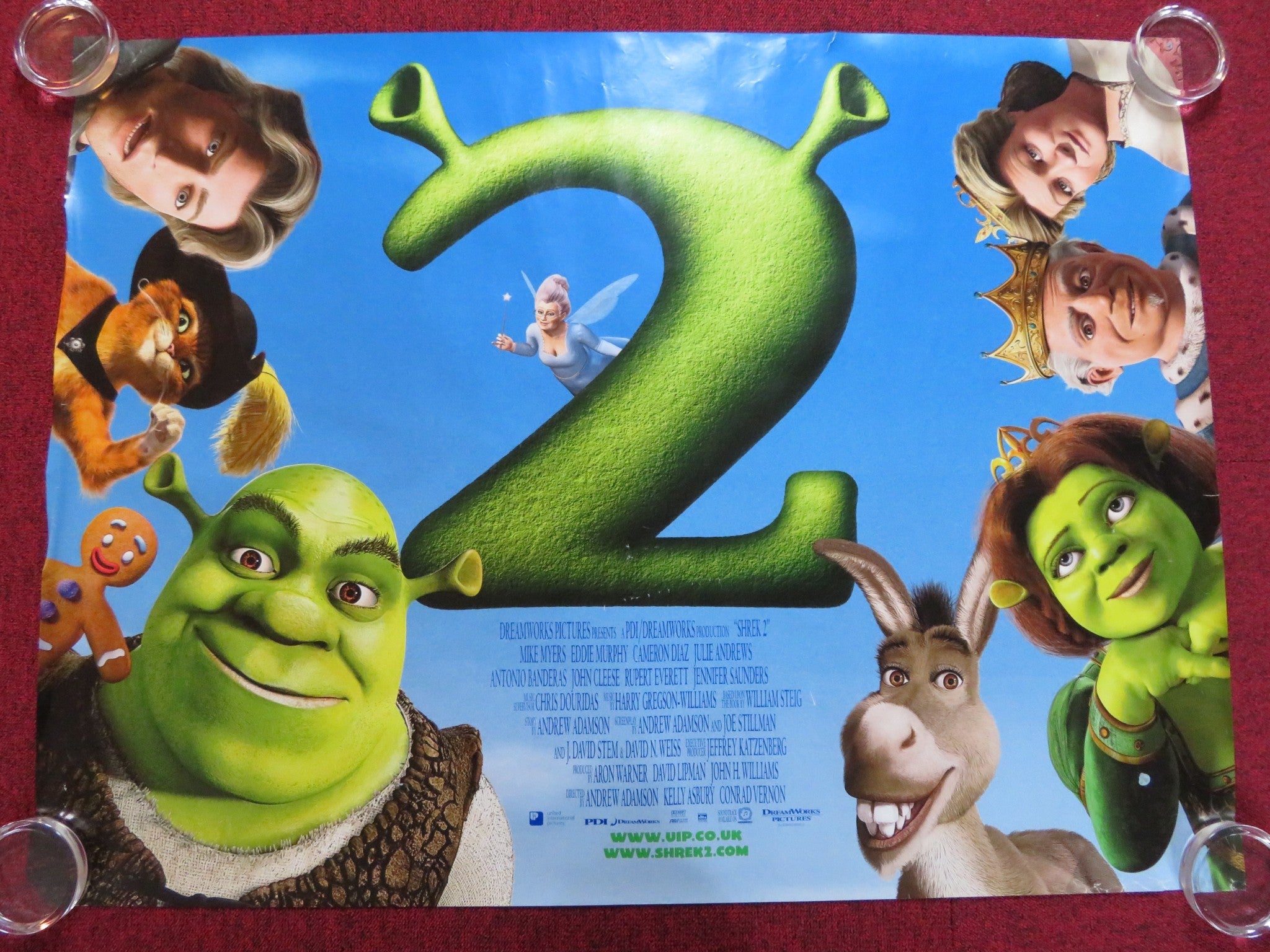 SHREK 2 UK QUAD (30"x 40") ROLLED POSTER MIKE MYERS EDDIE MURPHY 2004 ...