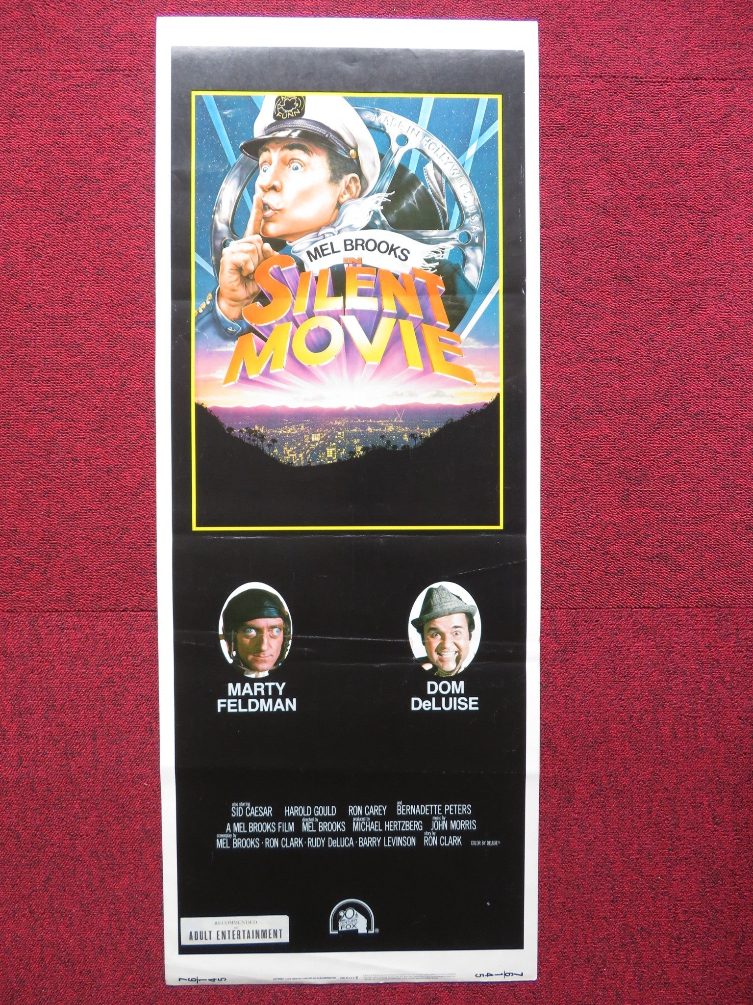 SILENT MOVIE US INSERT (14"x 36") POSTER MEL BROOKS MARTY FELDMAN 1976 ...