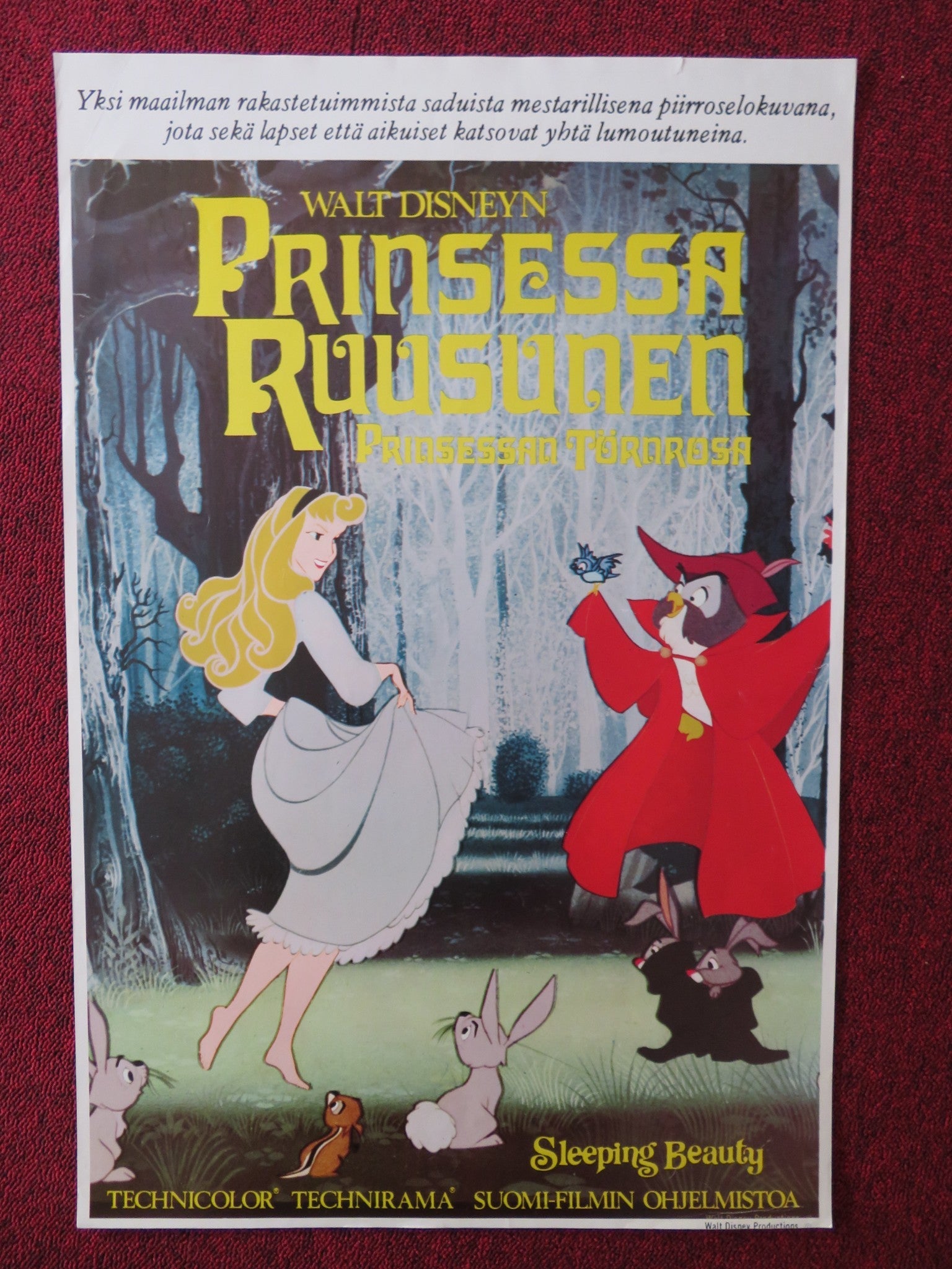SLEEPING BEAUTY / PRINSESSA RUUSUNEN FINLAND POSTER DISNEY MARY COSTA ...