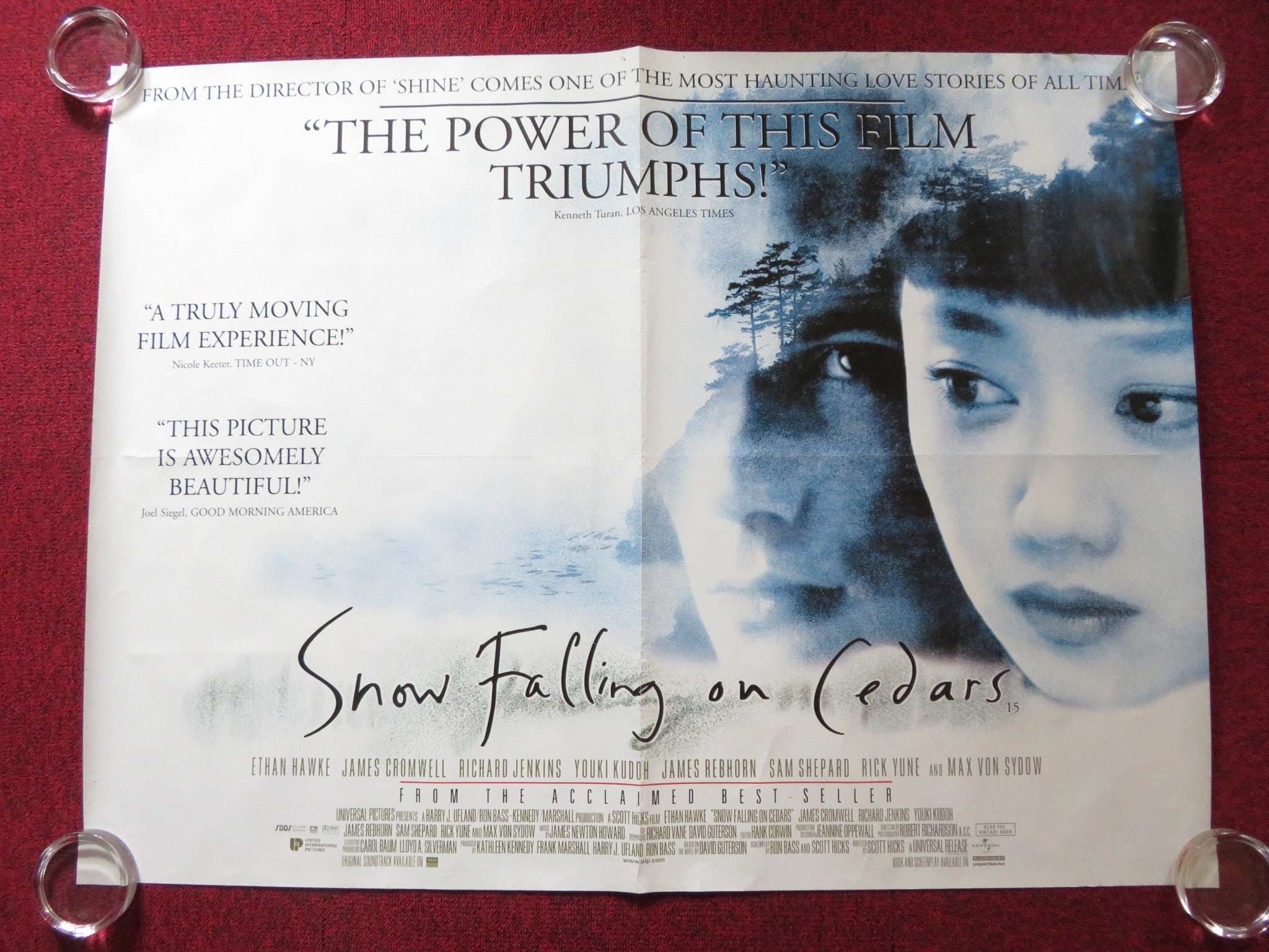 SNOW FALLING ON CEDARS UK QUAD (30"x 40") ROLLED POSTER ETHAN HAWKE 19 ...