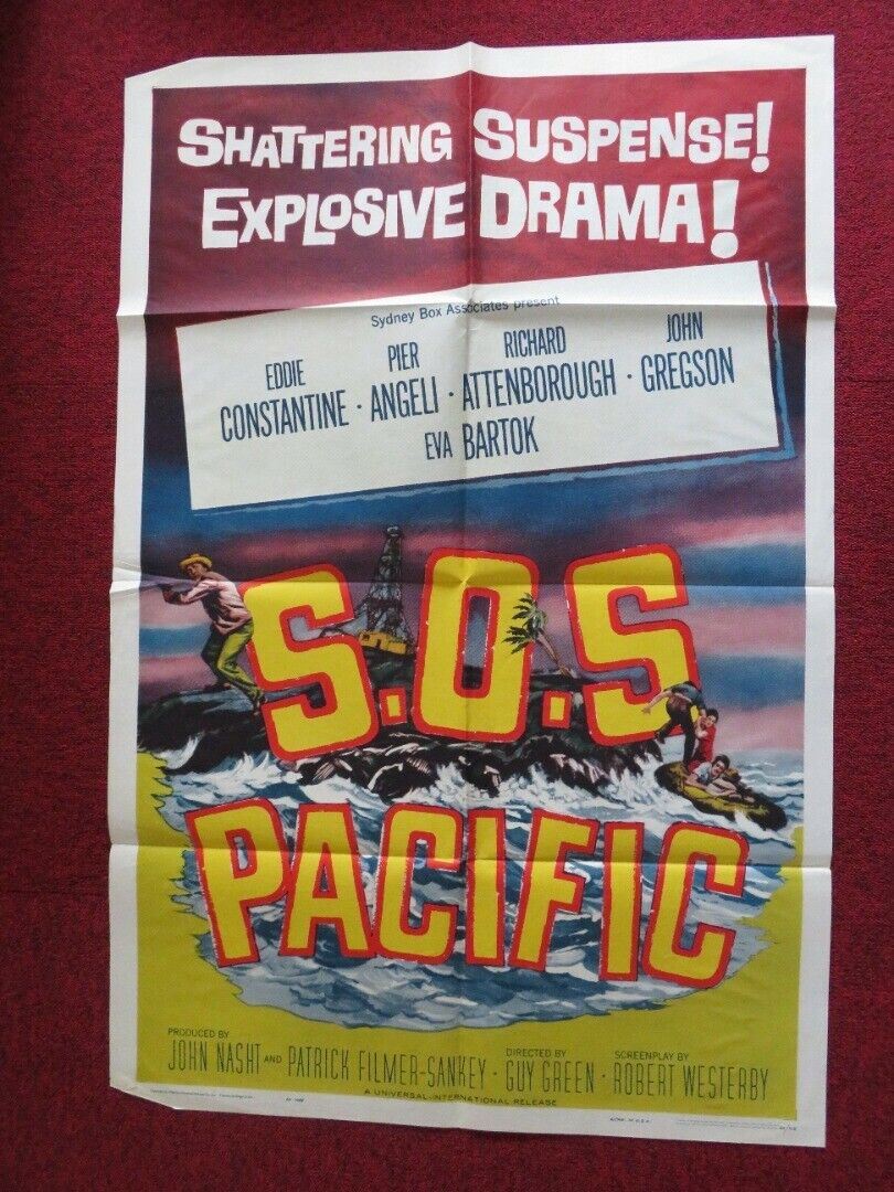 S.O.S PACIFIC FOLDED US ONE SHEET POSTER ROCHARD ATTENBOROUGH PIER ANG ...