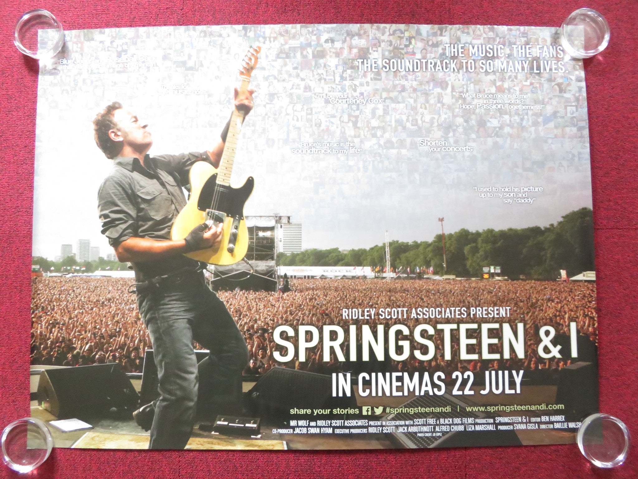 SPRINGSTEEN AND I UK QUAD (30"x 40") ROLLED POSTER BRUCE SPRINGSTEEN 2 ...