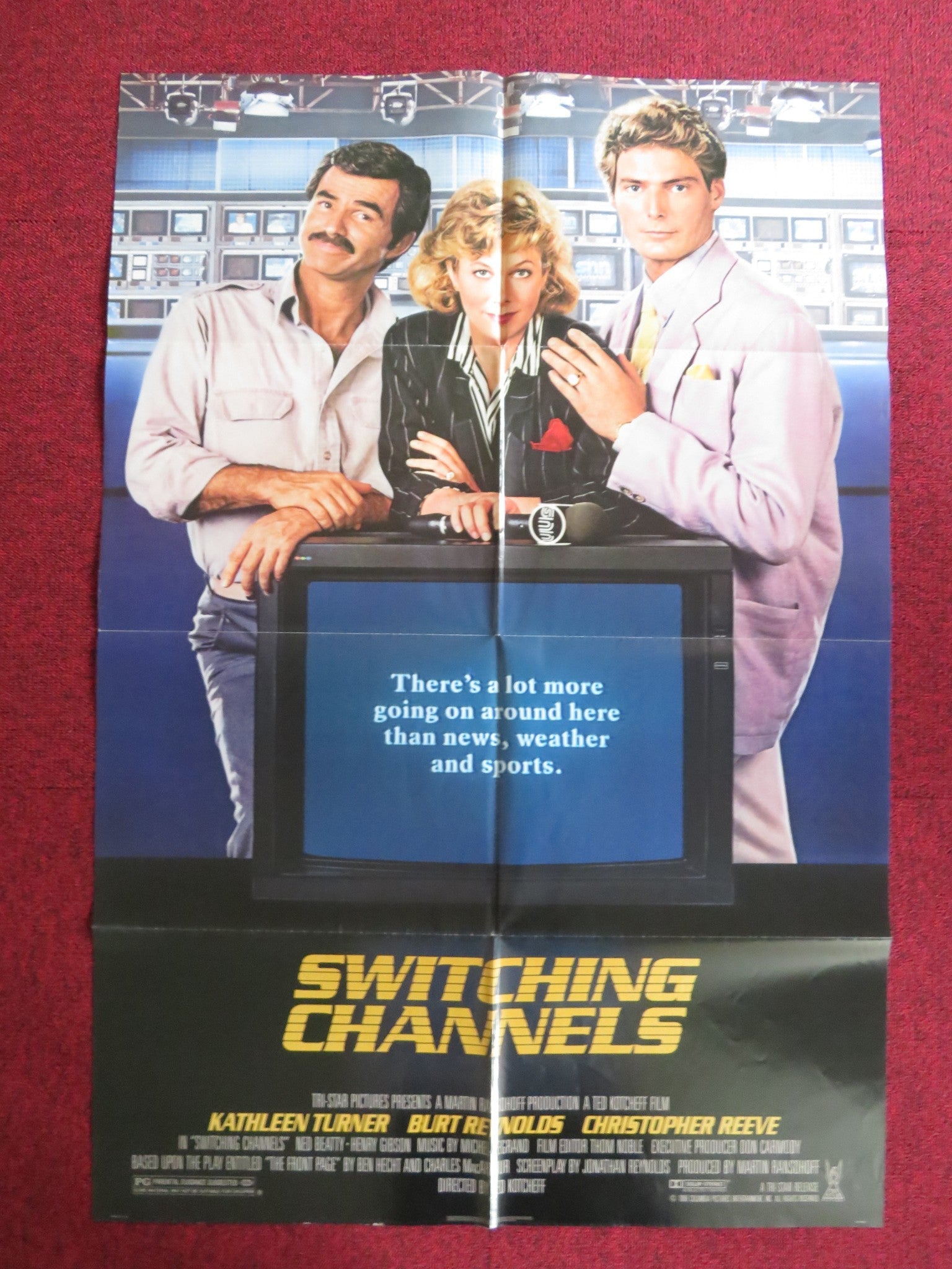 SWITCHING CHANNELS FOLDED US ONE SHEET POSTER KATHLEEN TURNER BURT REY ...