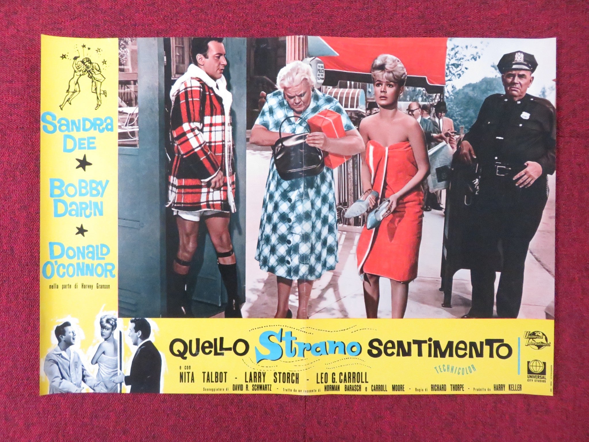 THAT FUNNY FEELING - A ITALIAN FOTOBUSTA POSTER SANDRA DEE BOBBY DARIN ...