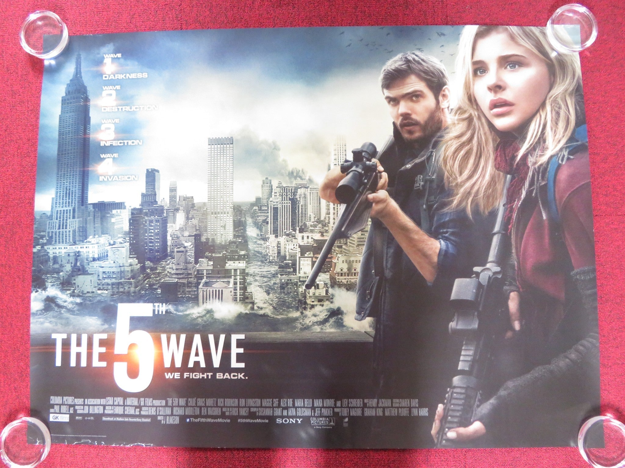THE 5TH WAVE UK QUAD ROLLED POSTER CHLOE GRACE MORETZ NICK ROBINSON 20 ...