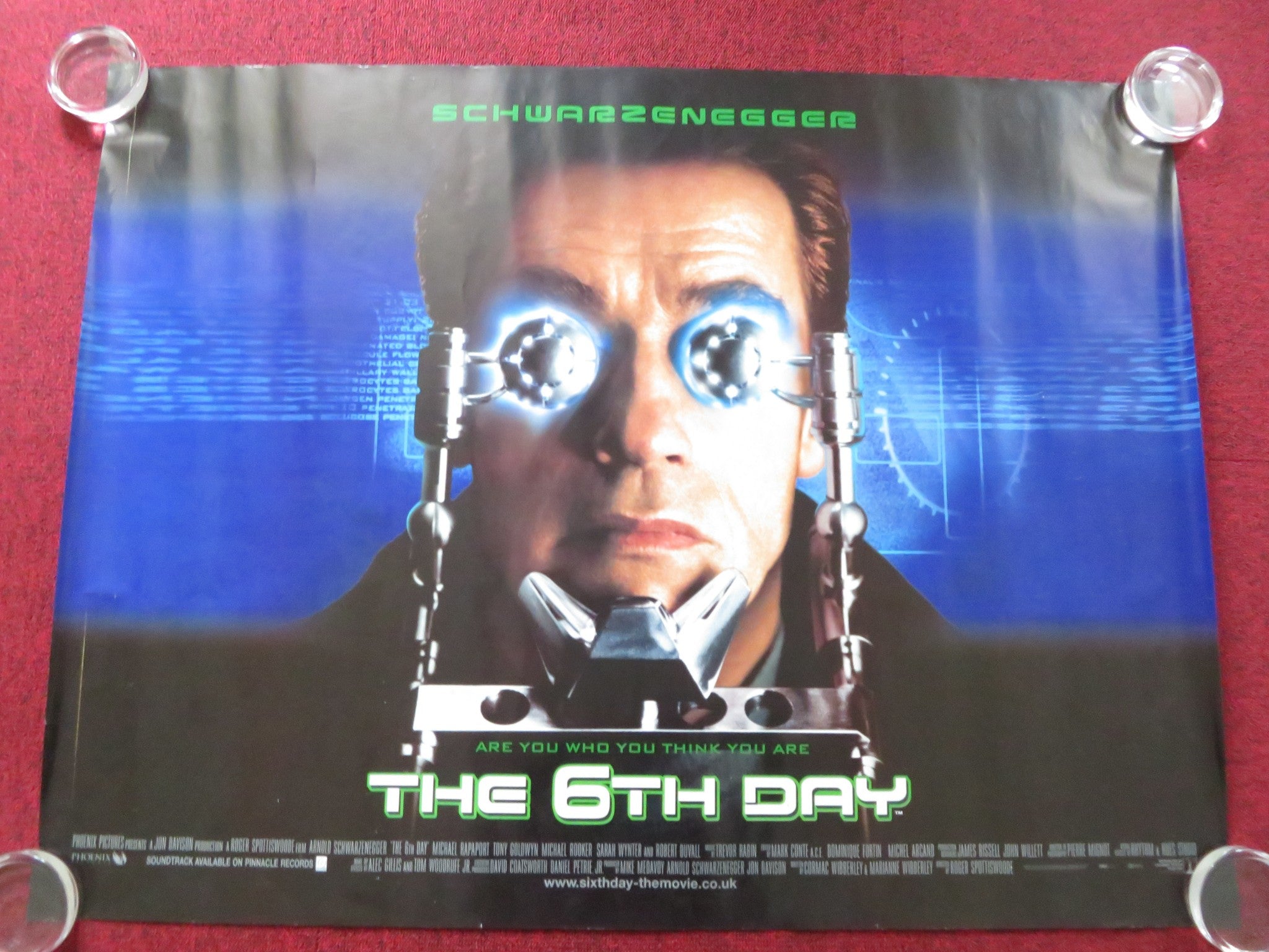 THE 6TH DAY UK QUAD (30"x 40") ROLLED POSTER ARNOLD SCHWARZENEGGER 200 ...
