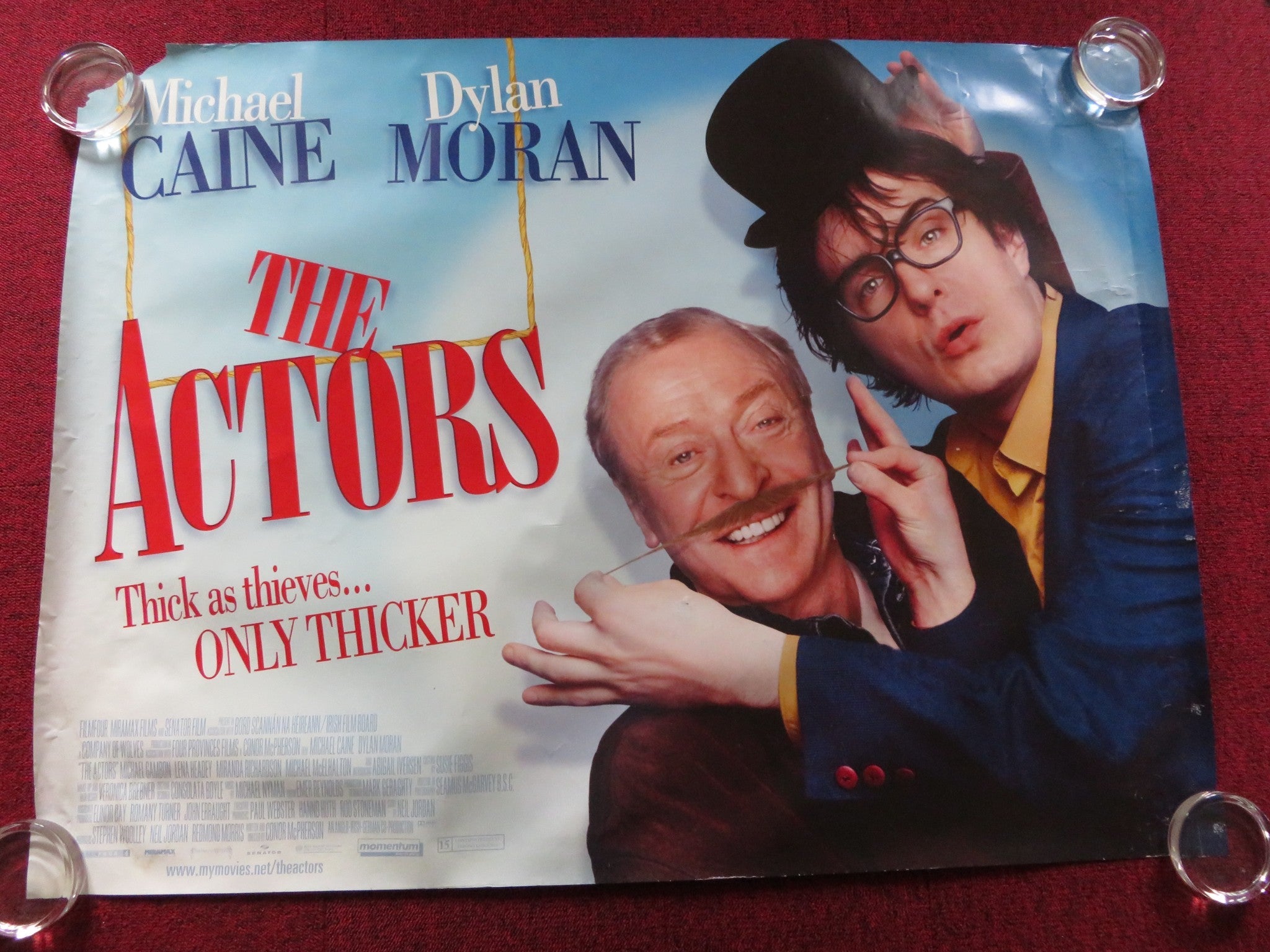 THE ACTORS UK QUAD (30"x 40") ROLLED POSTER MICHAEL CAINE DYLAN MORAN ...
