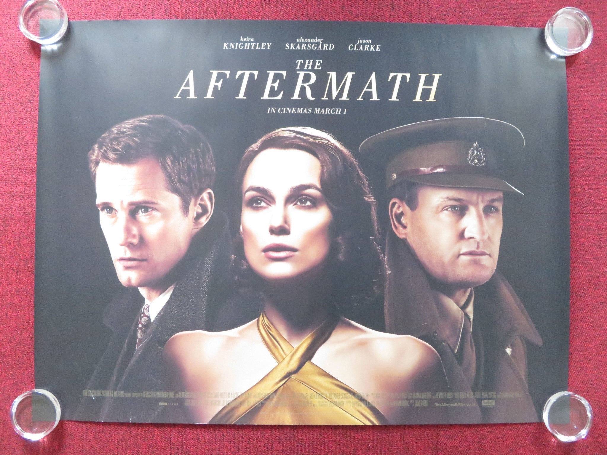 THE AFTERMATH UK QUAD (30"x 40") ROLLED POSTER KEIRA KNIGHTLEY NED WIL ...