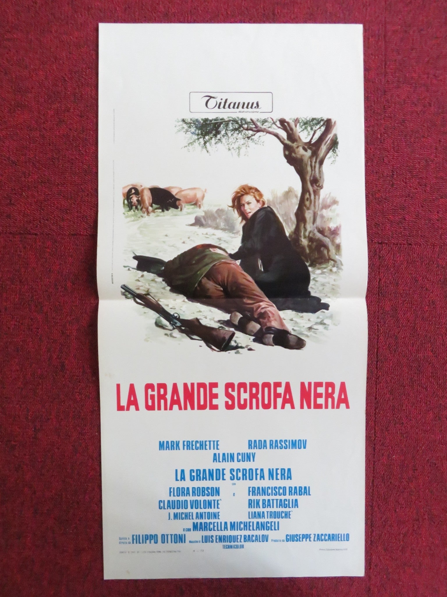 THE BIG BLACK SOW ITALIAN LOCANDINA POSTER MARK FRECHETTE RADA RASSIMO ...