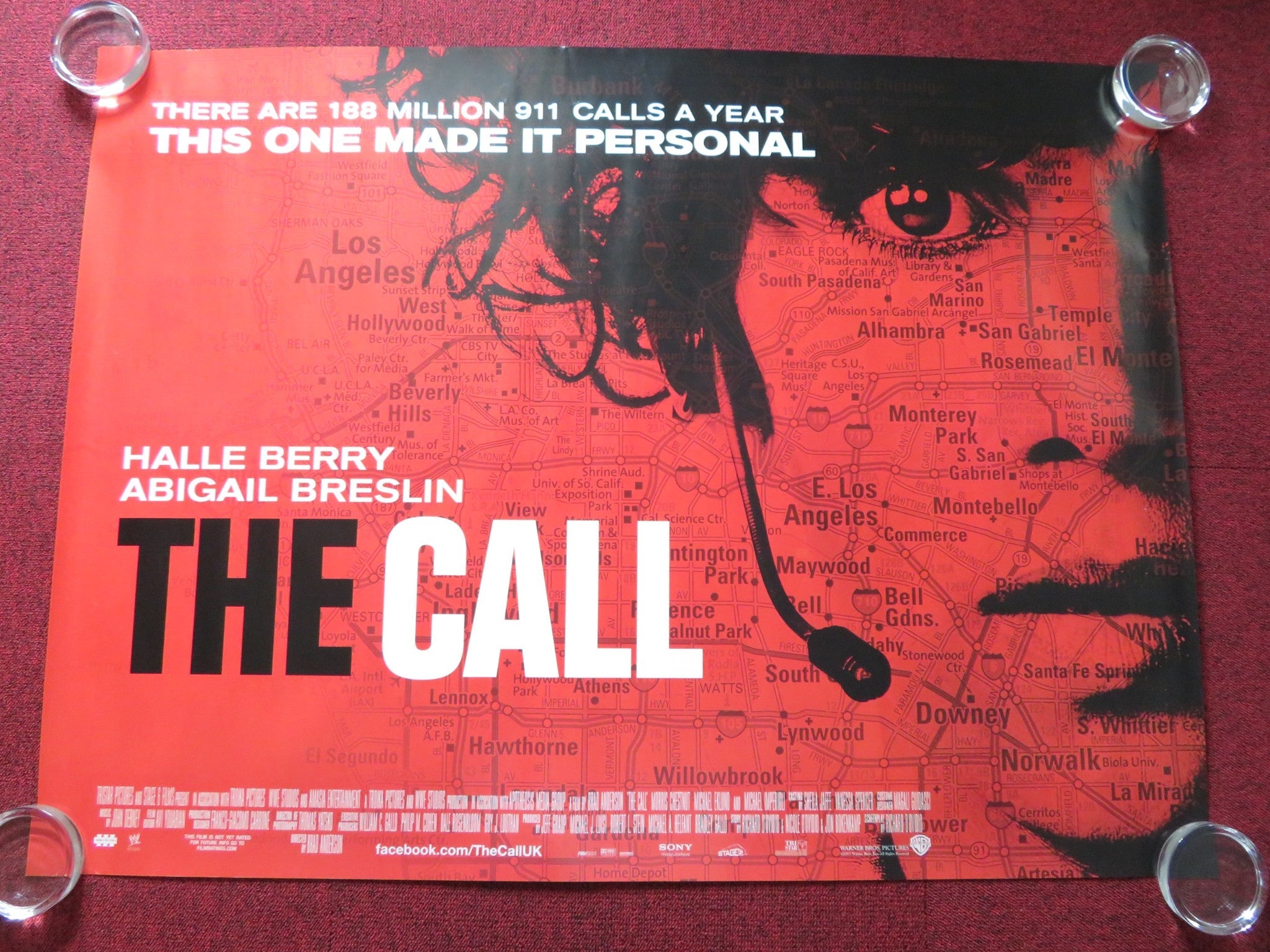 THE CALL UK QUAD ROLLED POSTER HALLE BERRY ABIGAIL BRESLIN 2013 ...