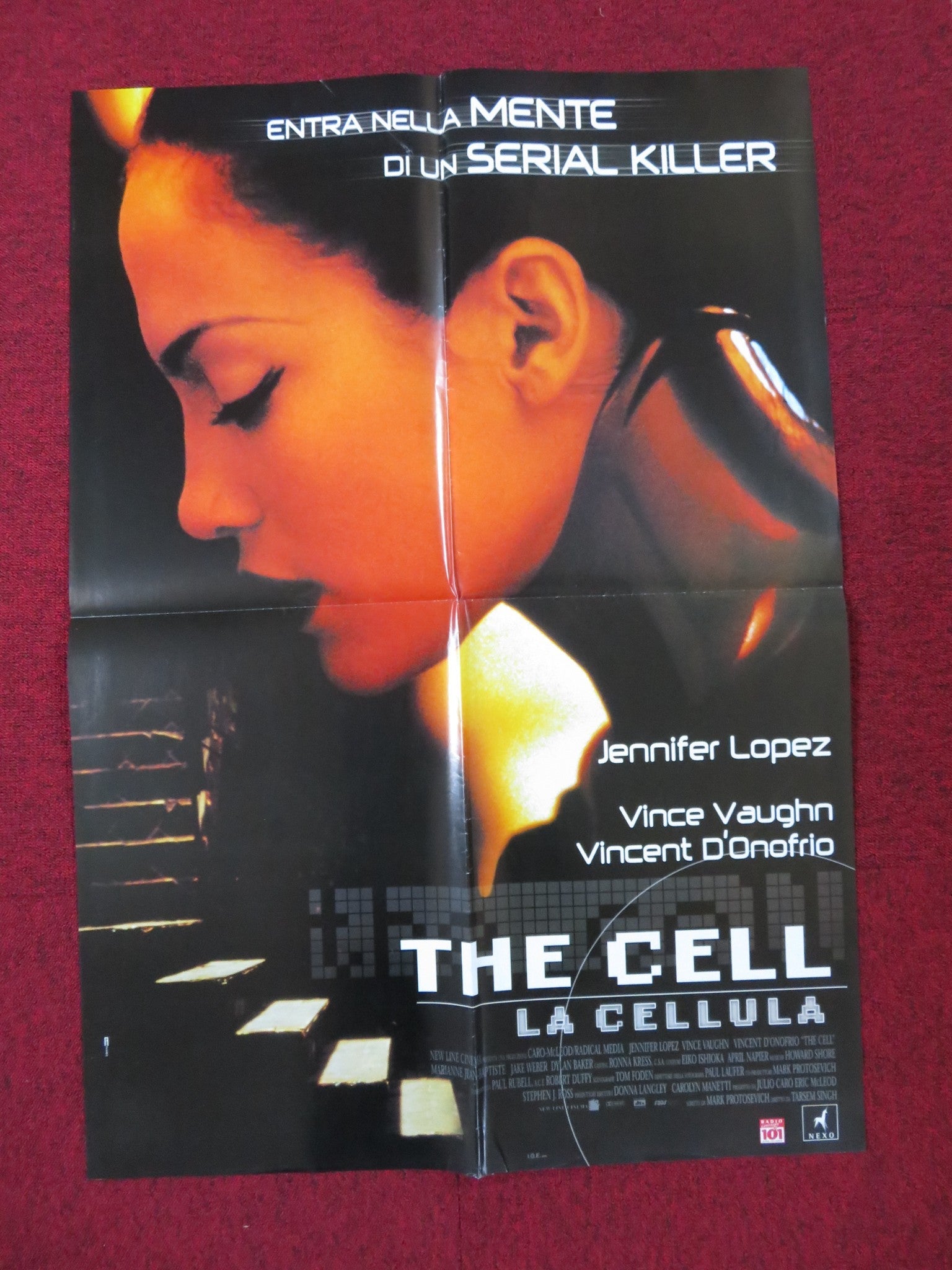 THE CELL ITALIAN FOGLIO POSTER JENNIFER LOPEZ VINCE VAUGHN 2000 ...
