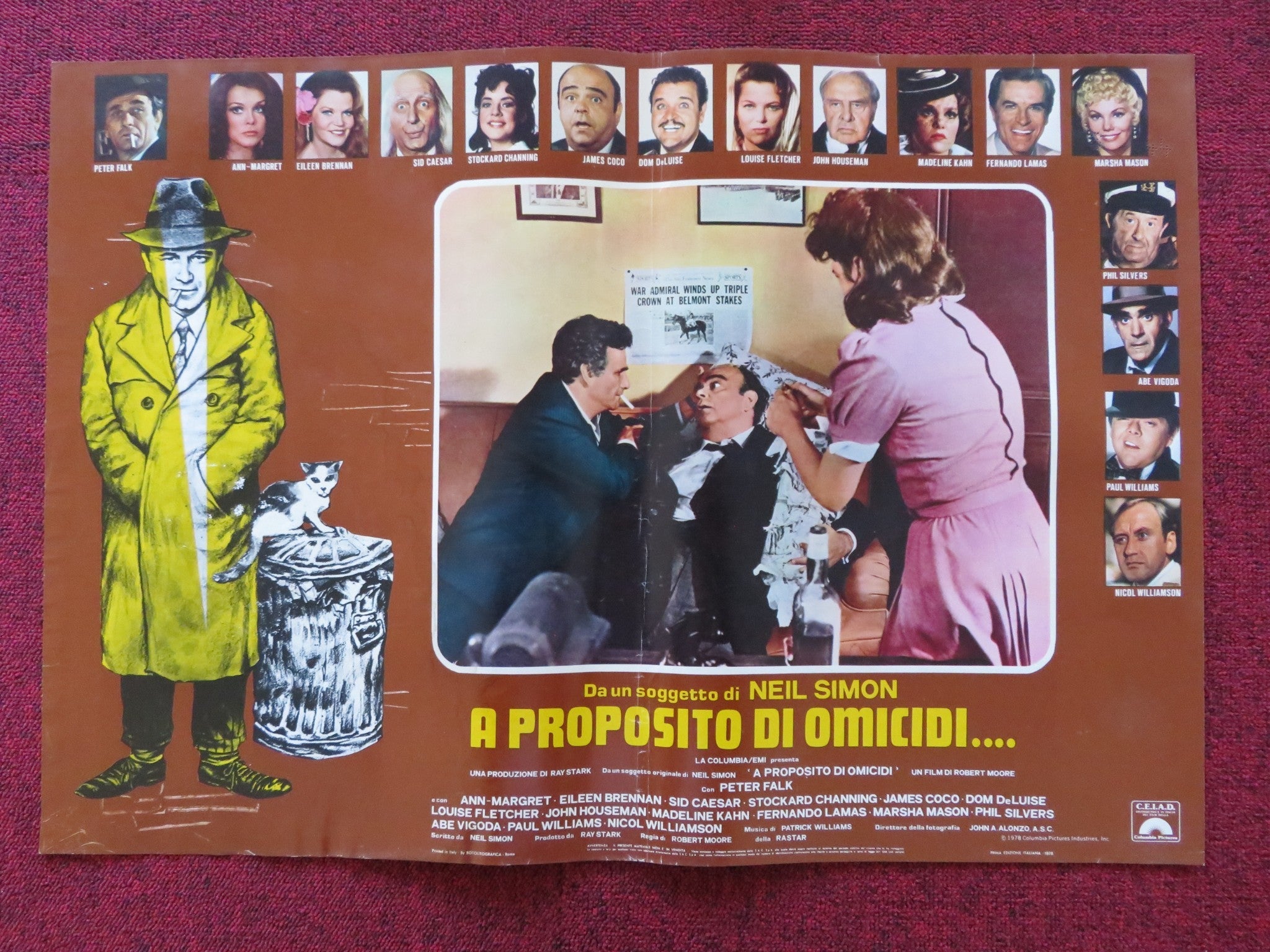 THE CHEAP DETECTIVE - D ITALIAN FOTOBUSTA POSTER PETER FALK ANN MARGRE ...